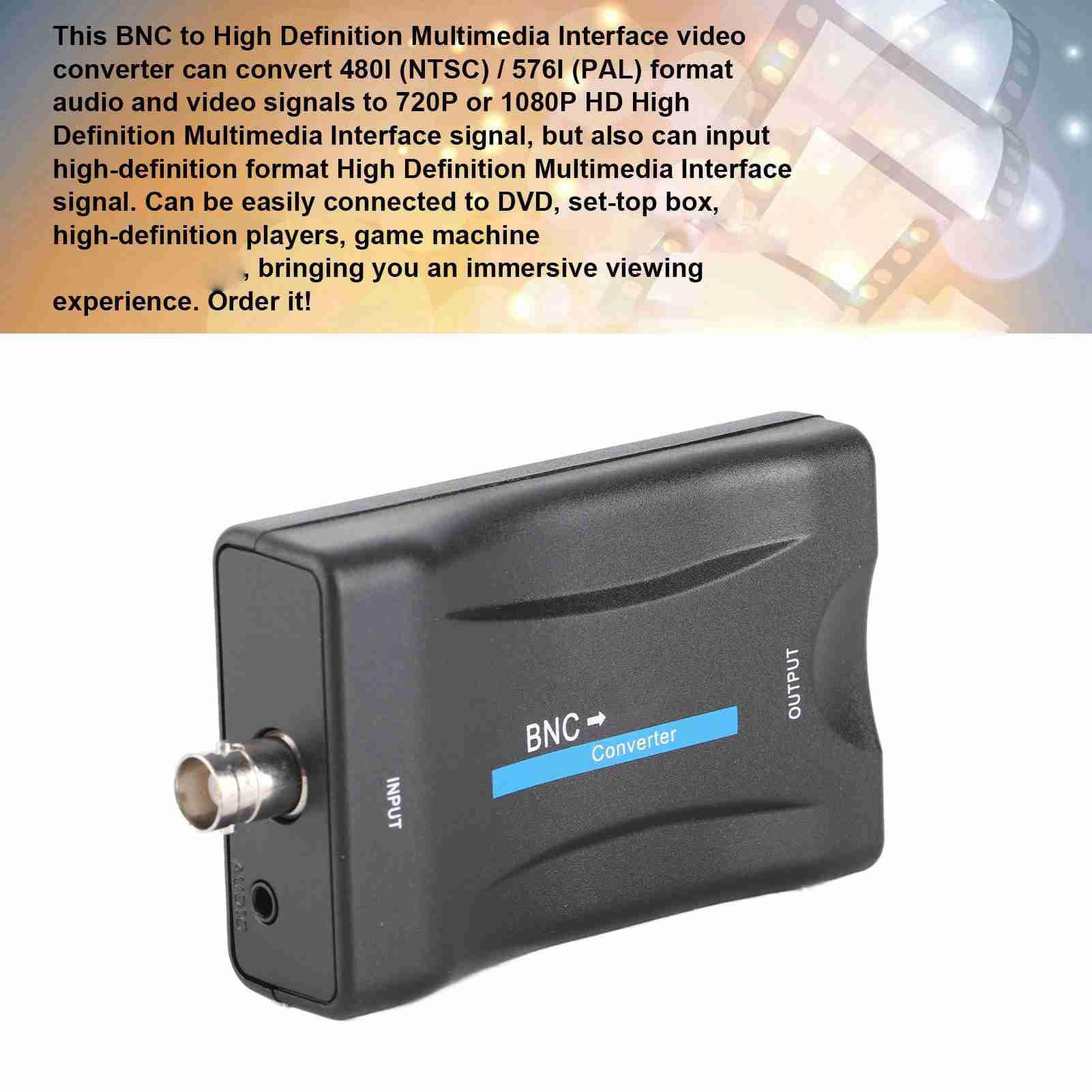 BNC To High Definition Multimedia Interface Converter Display HD 1080P ...