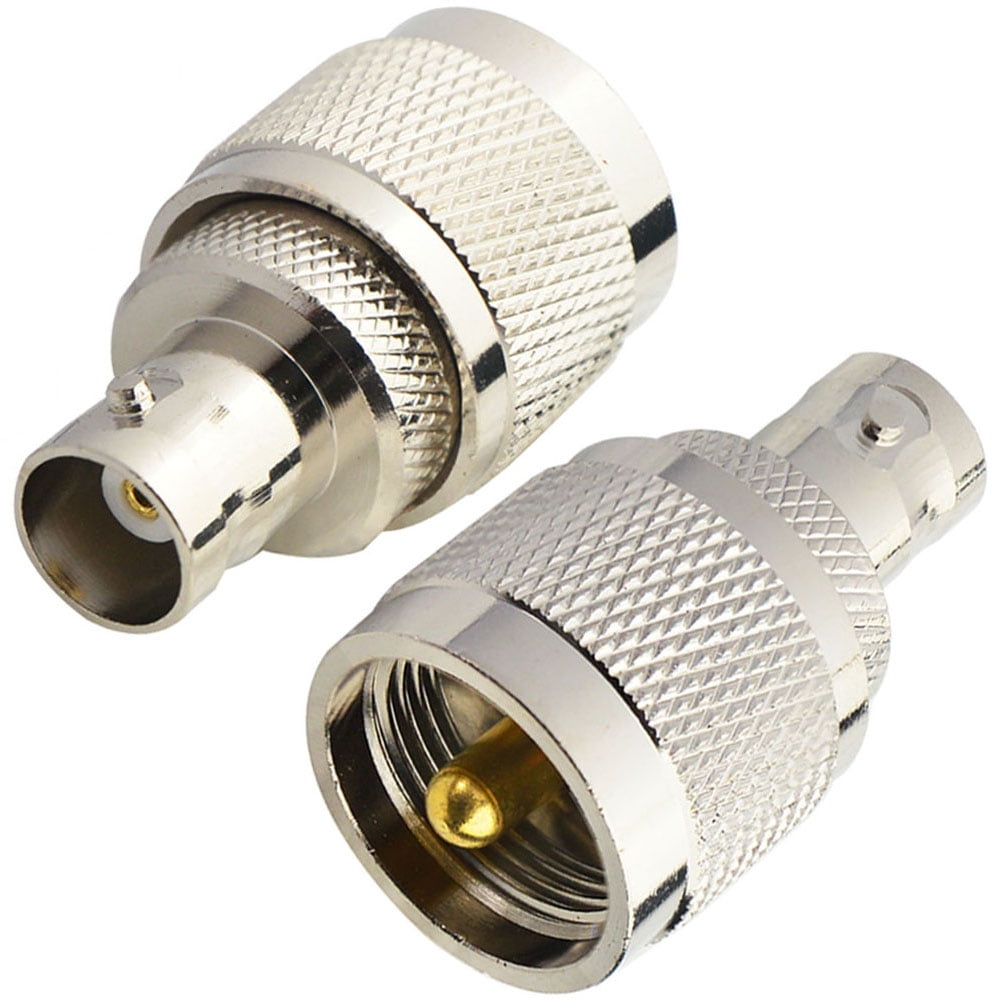BNC UHF Coax Connector PL259 UHF Male to BNC Female Coaxial Connector Low Loss Coax Adapter for ...