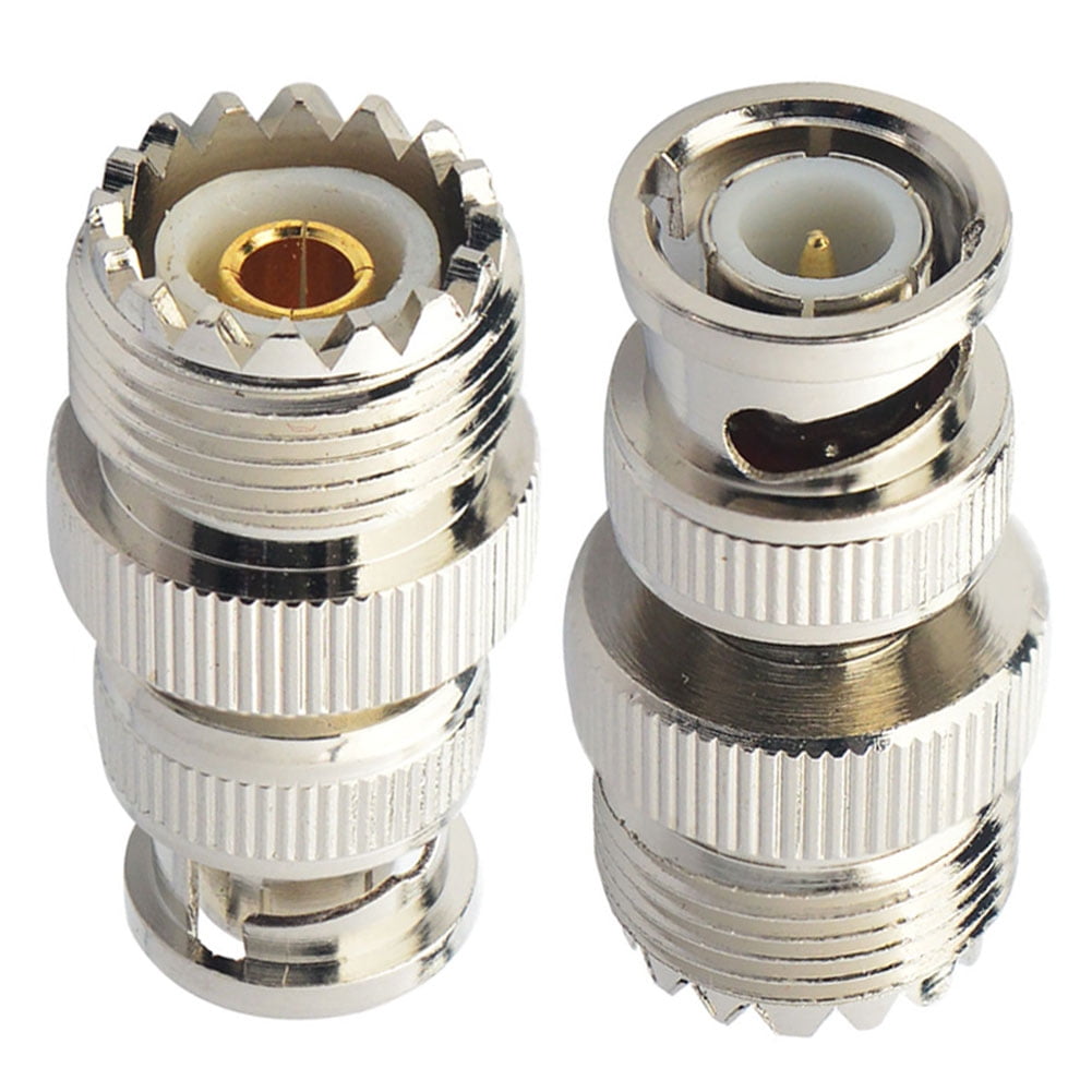 BNC UHF RF Coaxial Coax Adapter SO239 UHF Female to BNC Male Connector ...
