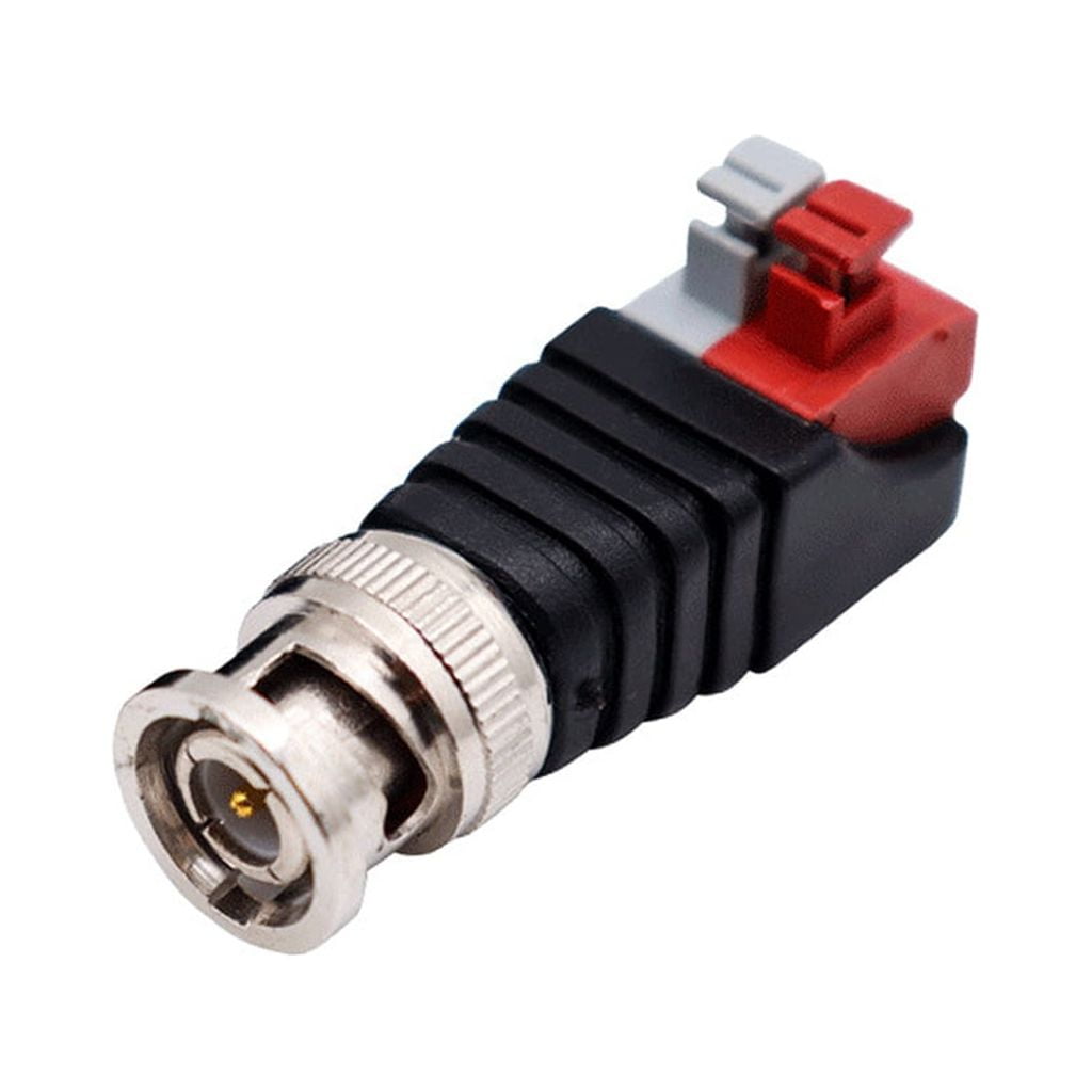 BNC Video Baluns Adapter BNC Male Connector BNC Male Plug to 2 Pin ...