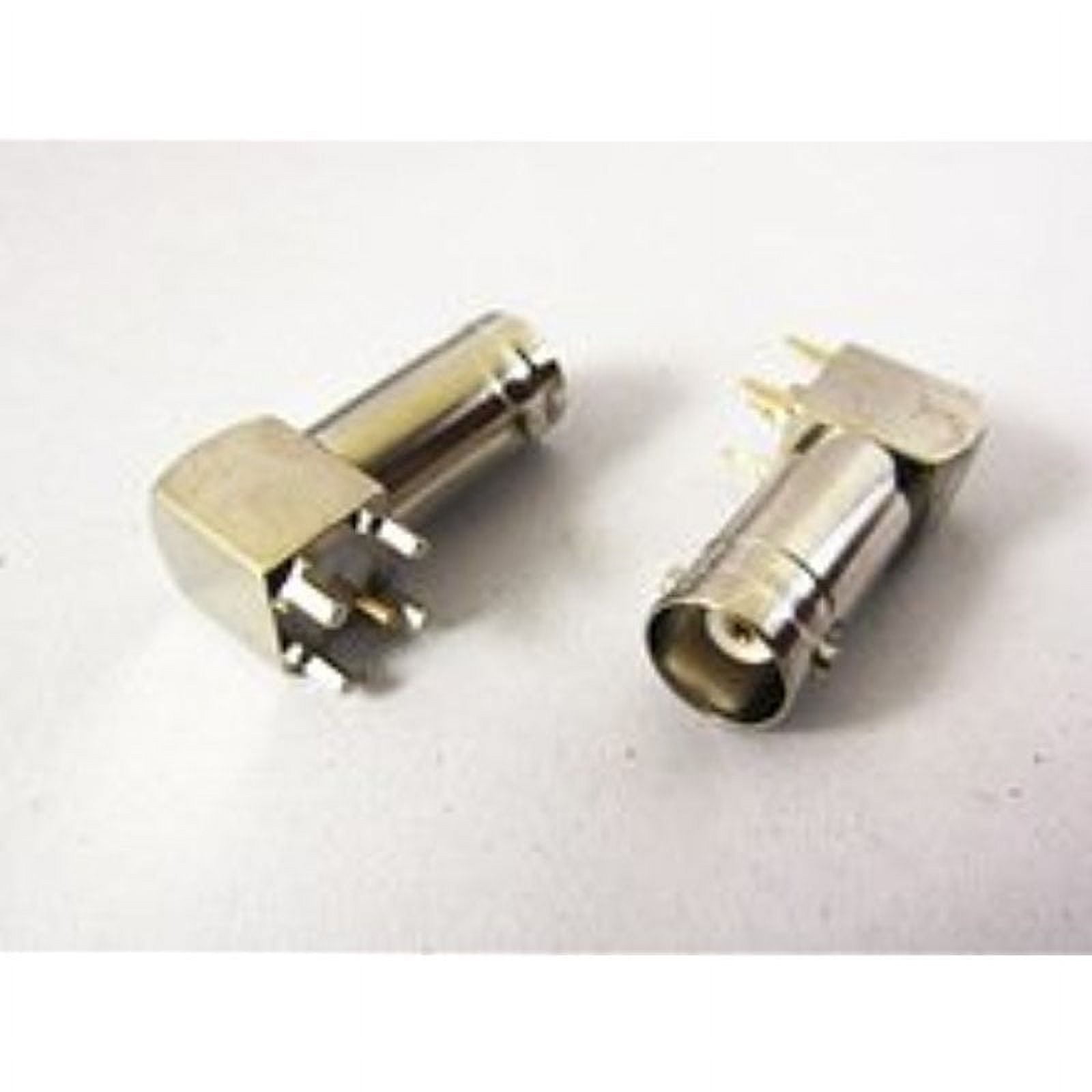 BNC female right angle PCB mount coax connector nickelplated for CCTV ...