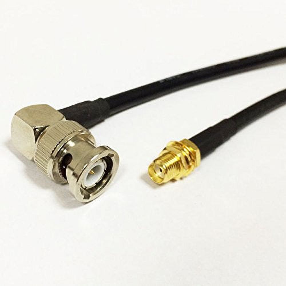 BNC male angle RA to SMA female RF coax cable RG58 adapter 50cm 20 ...
