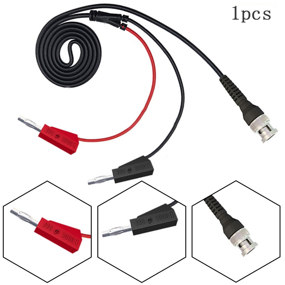 BNC to Dual 4mm Stackable Banana Oscilloscope Test Cable 100cm ...