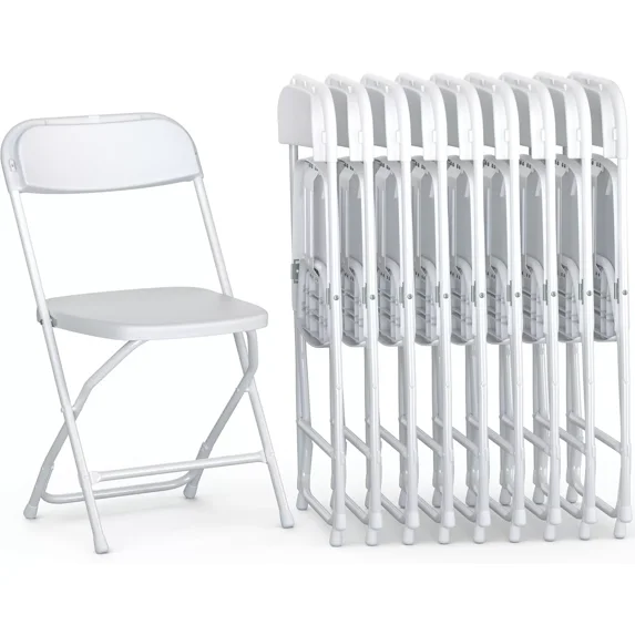 BNDFTF 4 or 10 Pack Folding Plastic Chairs for Weddings, Parties & Home ...