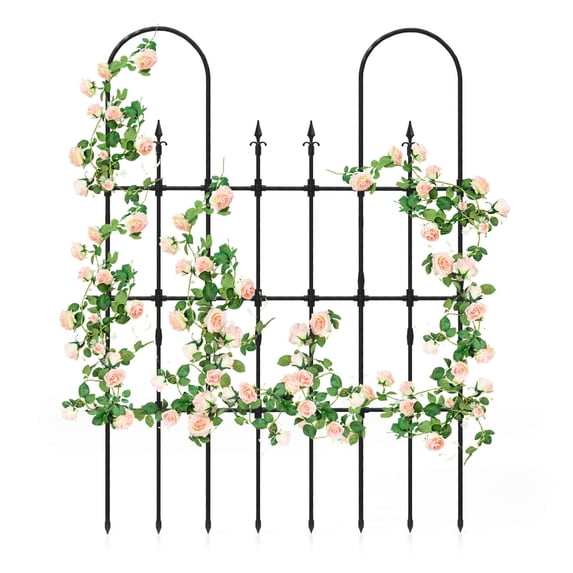 BNDFTF 58" x 73" Metal Garden Trellis for Climbing Plants, Rustproof PE ...