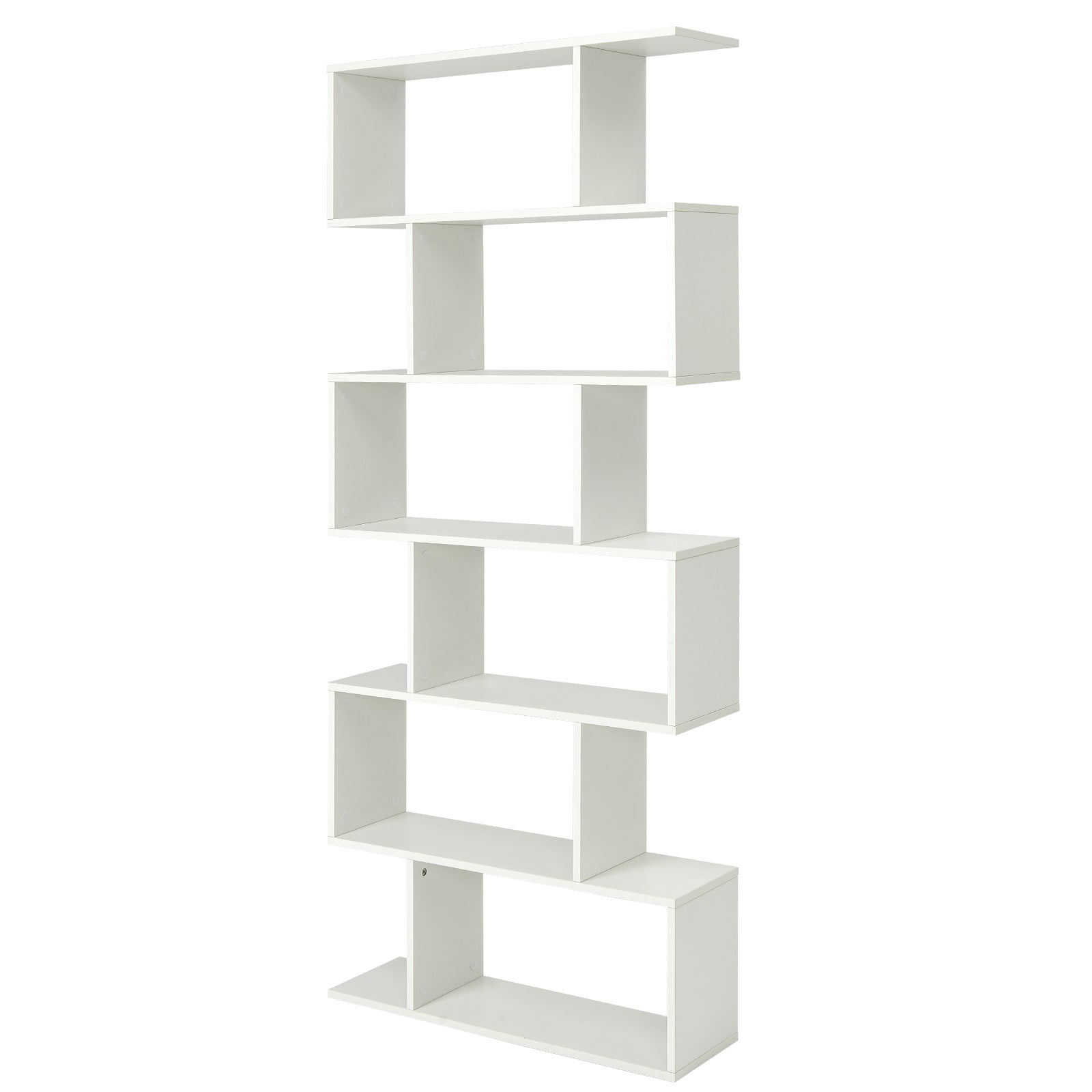 BNDFTF 6-story S-shaped bookshelf vertical open display bookshelf ...