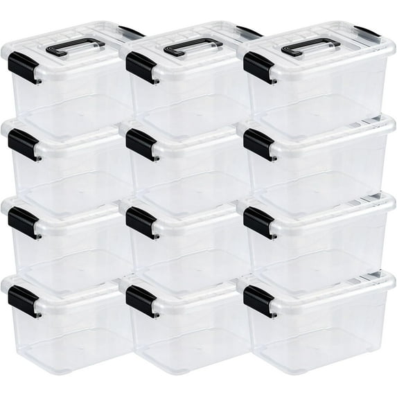 BNDFTF Plastic Storage Bin, Stackable and Nestable Storage Boxes with ...