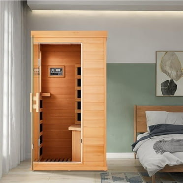 MEISSALIVVE Full Spectrum Sauna for Home,2~3 Person Indoor Sauna Room with with Bluetooth. and ...