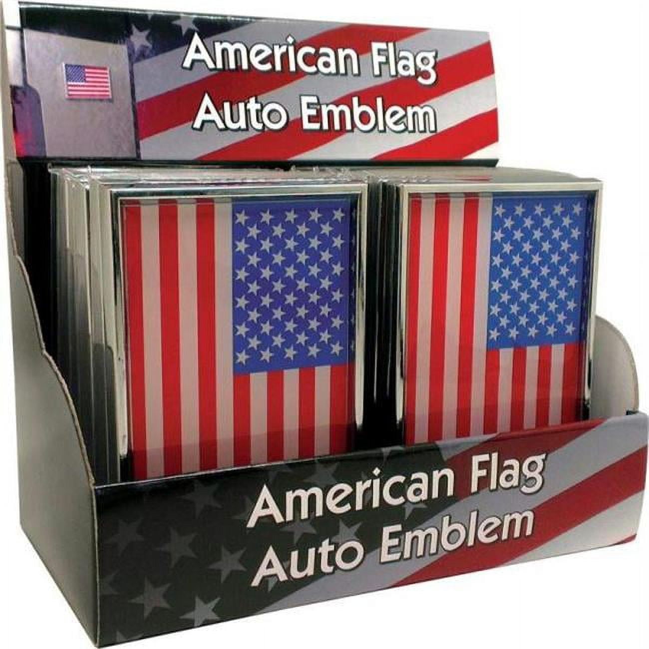 BNF GFLGAE American Flag Auto Emblem - 12pcs In Countertop Display ...
