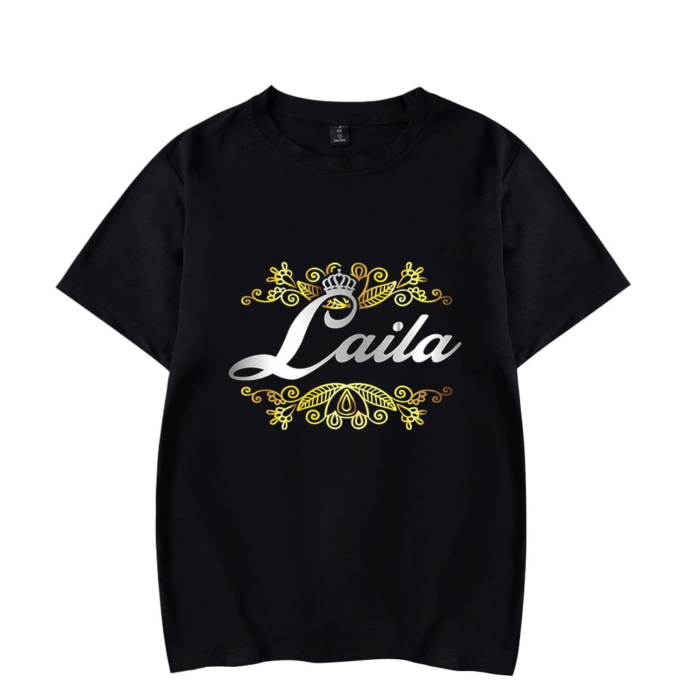 BNGKauyexdc Laila Logo T-Shirt Unisex Summer Short Sleeve Tee l ...