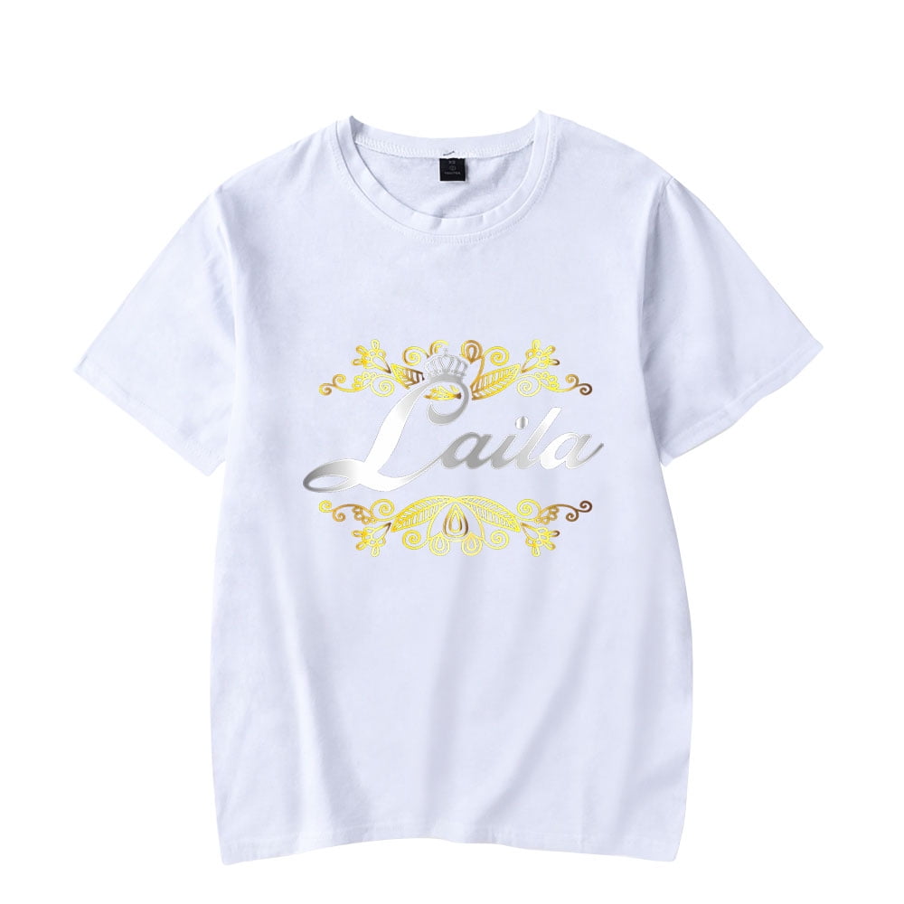 BNGKauyexdc Laila Logo T-Shirt Unisex Summer Short Sleeve Tee l ...