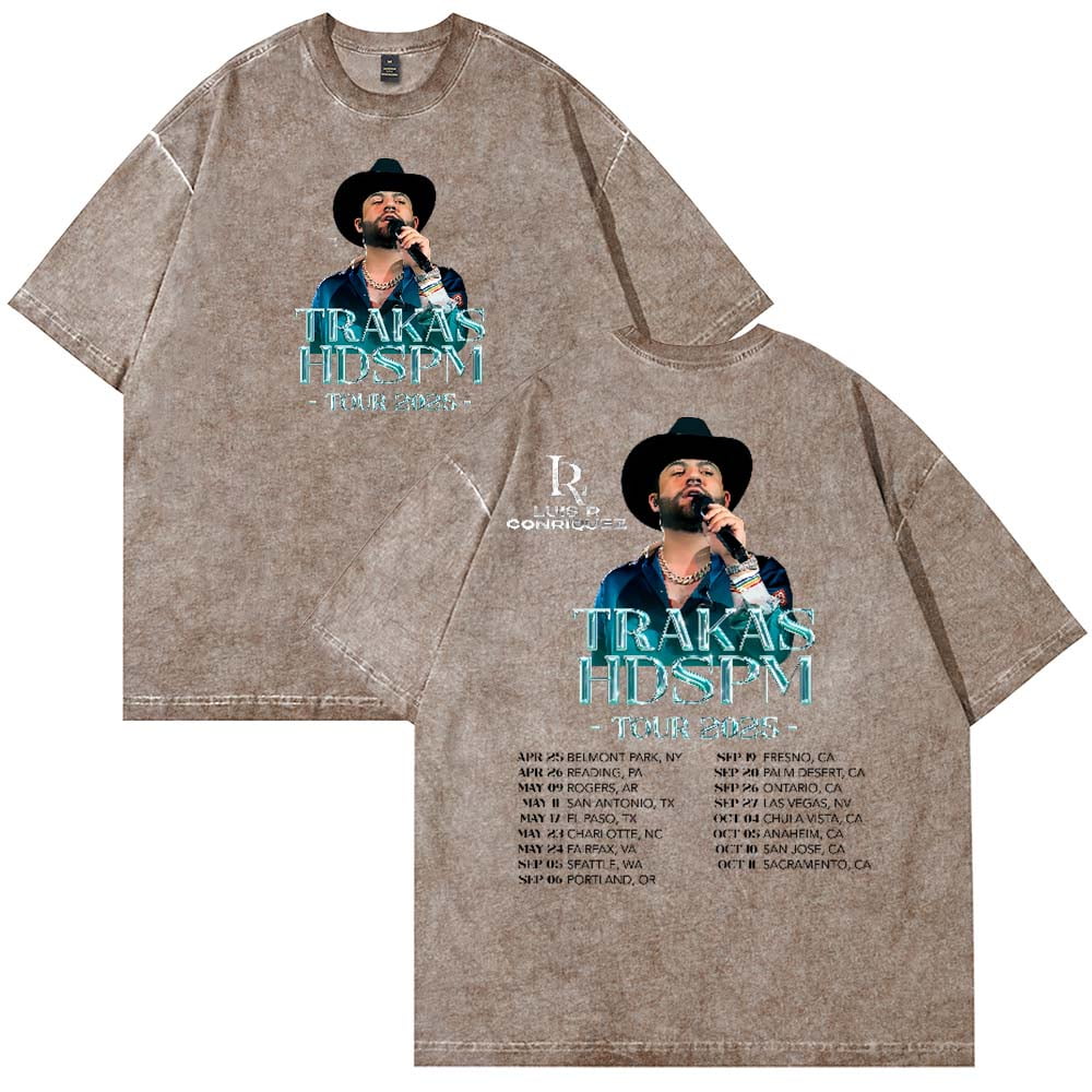 BNGKauyexdc Luis R Conriquez Trakas HDSPM Tour T-Shirt Cotton Tee brown ...