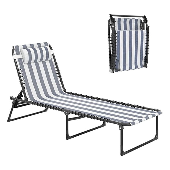 BNHHYYNB Folding Chaise Lounge Chair, Patio Sun Tanning Chair, Outdoor ...
