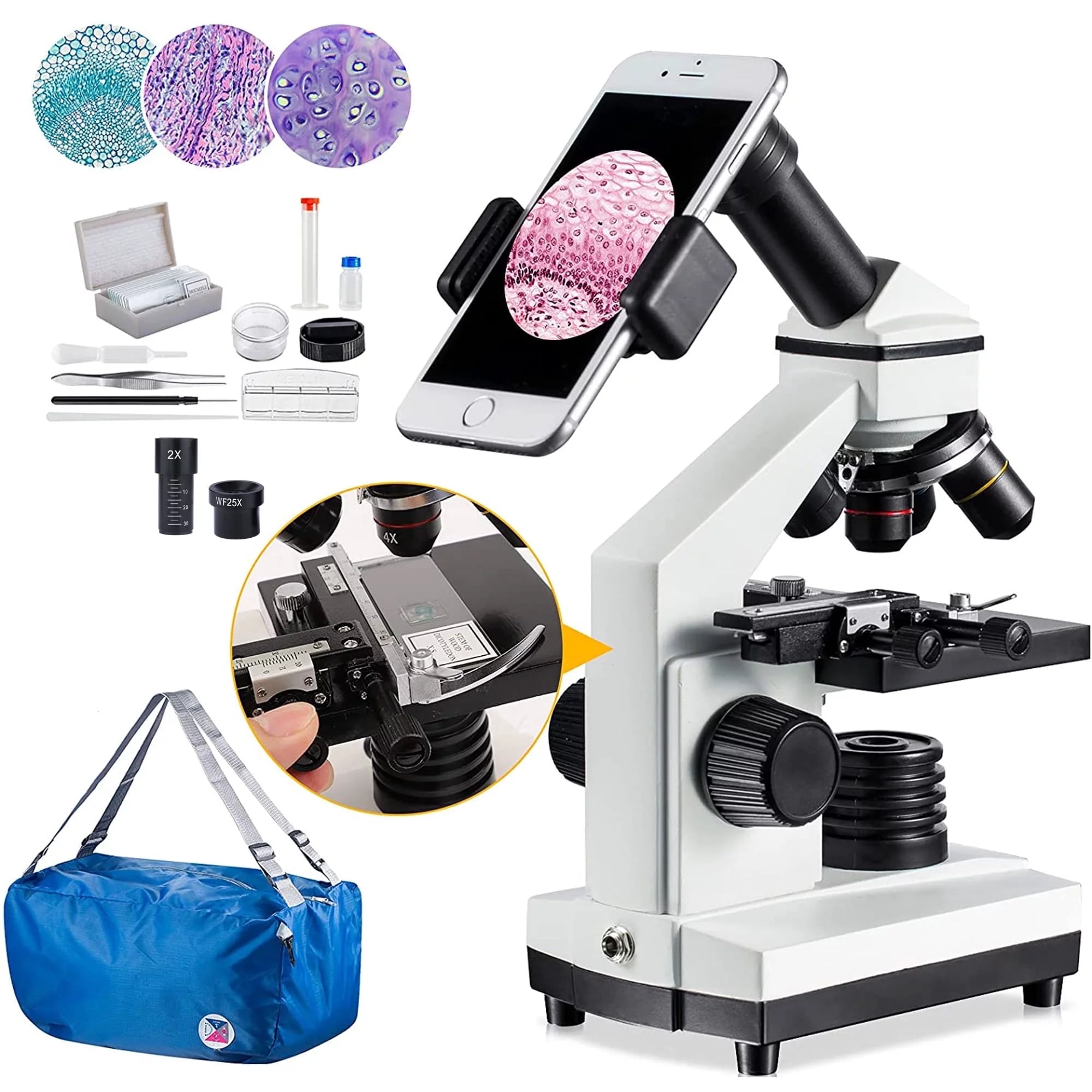BNISE Professional Compound Microscope with Light, 100X-2000X ...