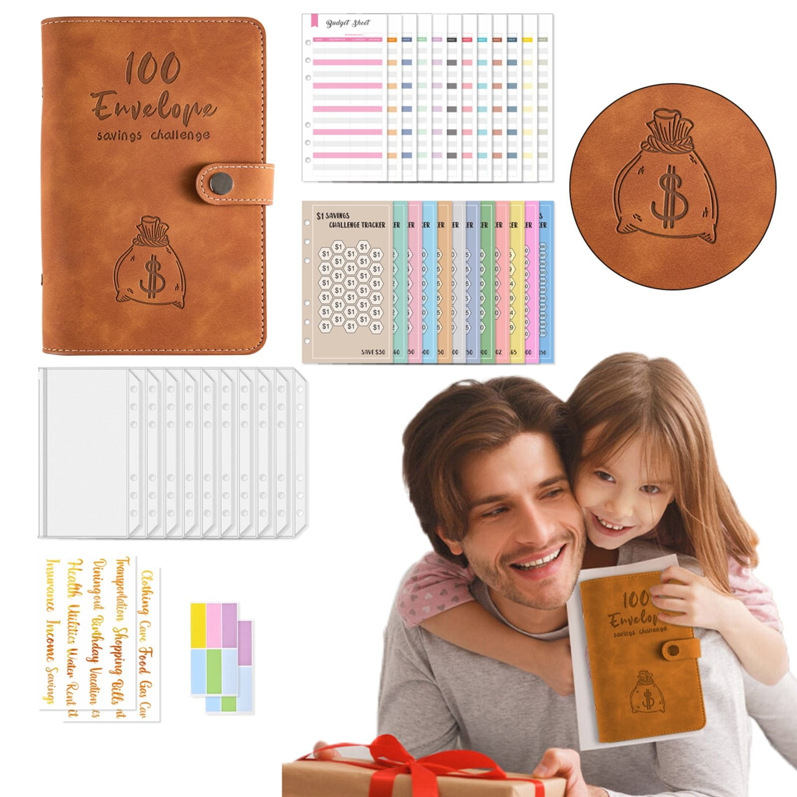 BNIXIREN Clearance 100 Envelope Savings Challenge Budget Book Saving A6 ...