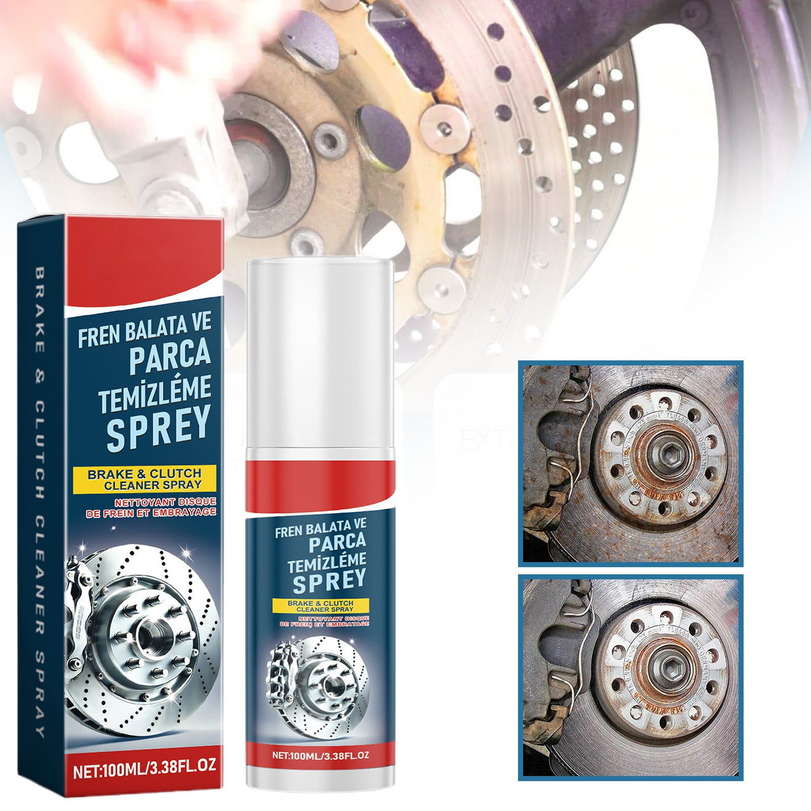 BNIXIREN Heavy Duty Car Brake Cleaner Cleans Brakes Without Disassembly ...