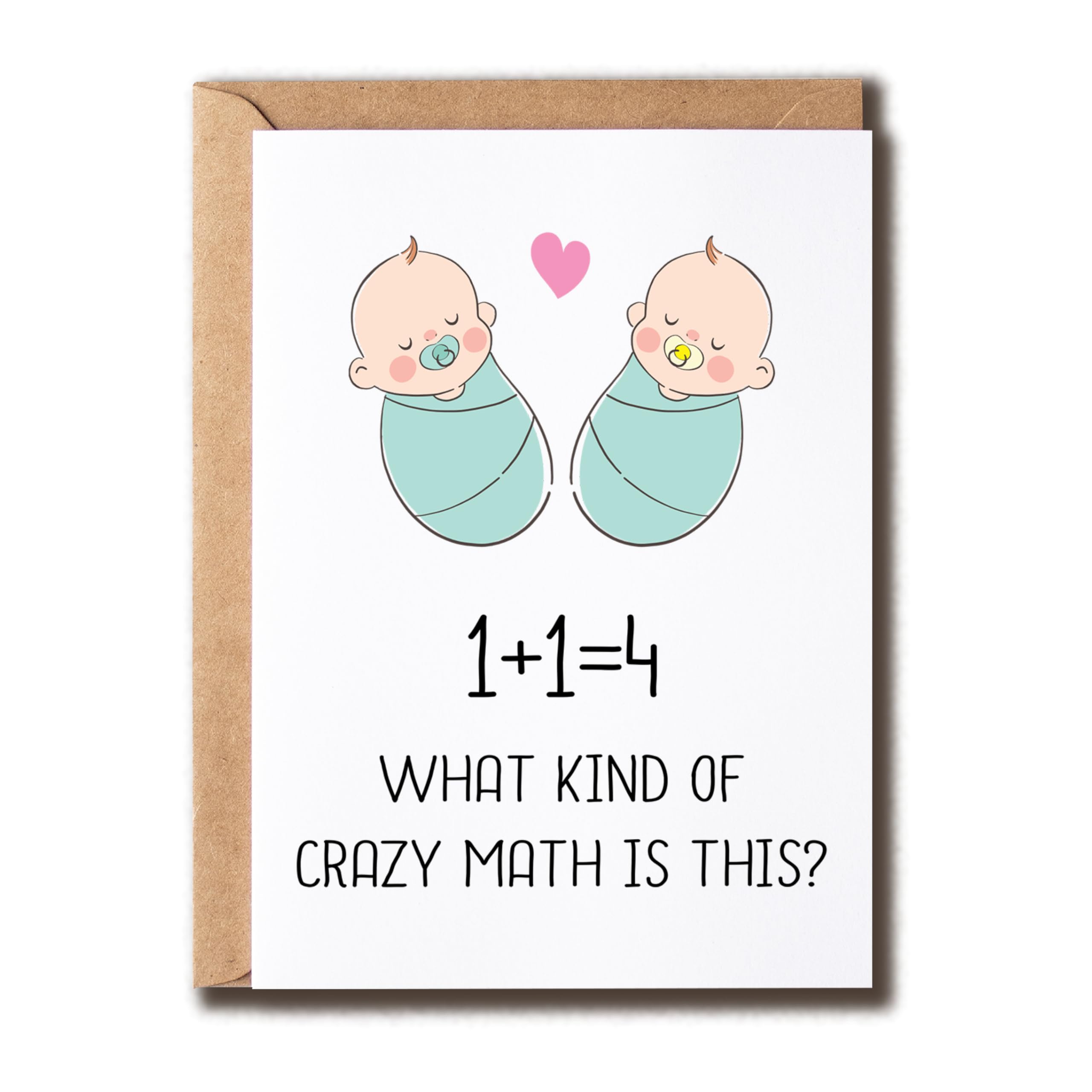 BNJDesigns What Kind Of Crazy Math Is This - Twin Card - funny baby ...