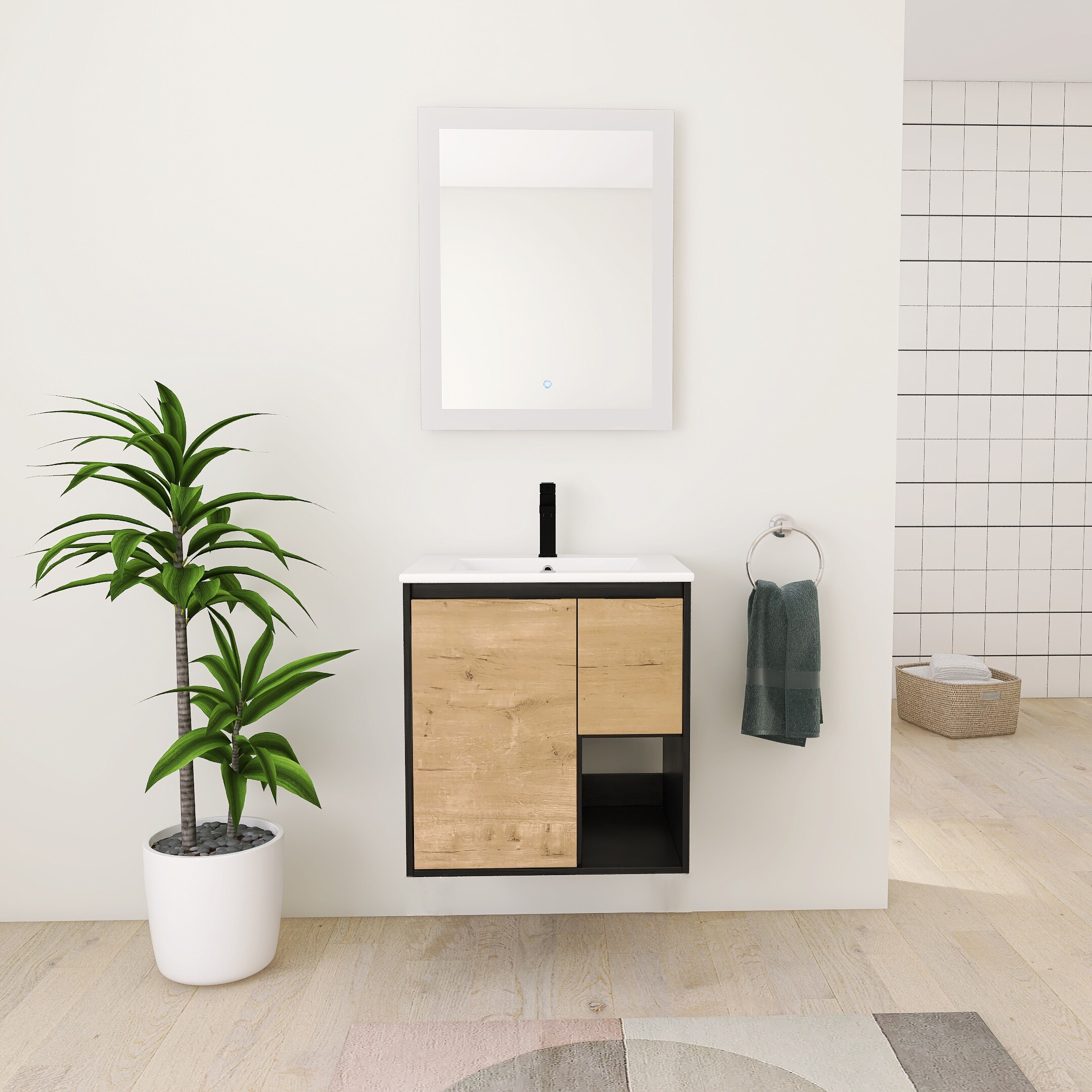 BNK 24 Inch Bathroom Vanity with Sink,Floating Bathroom Vanity or ...