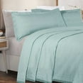 BNM 3 Piece Modern Cotton Blend Aqua Bedspread Set, Queen - Walmart.com