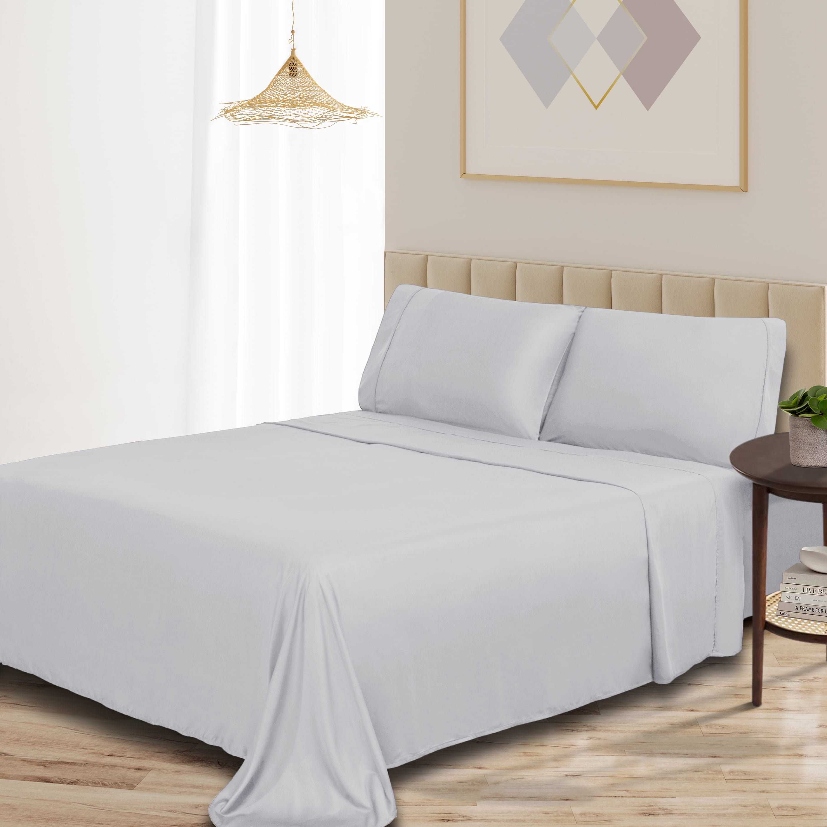 BNM 300 TC Rayon From Bamboo Sheet Set, King, Platinum - Walmart.com