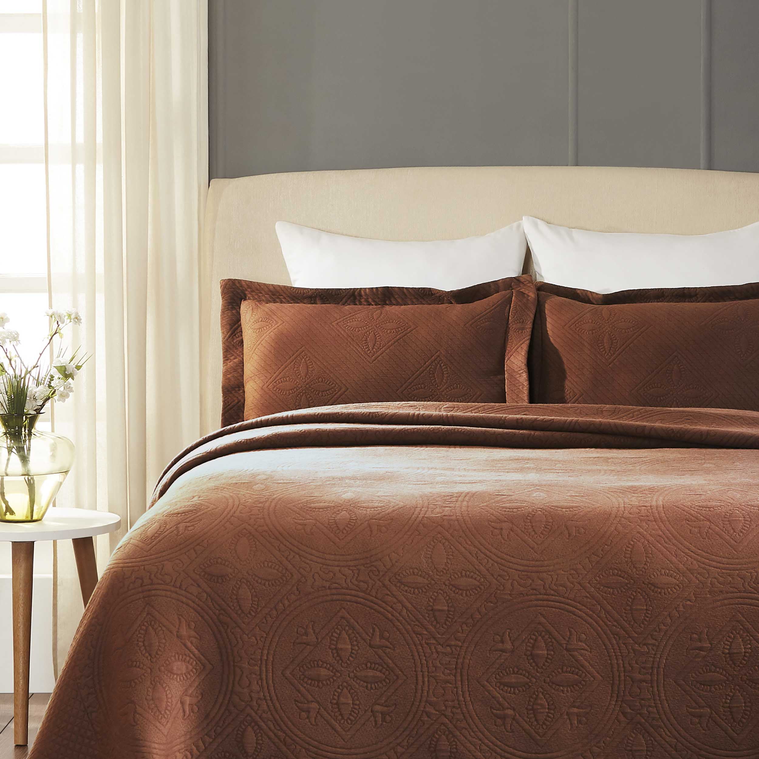 BNM Celtic Circles Cotton Jacquard Bedspread Set - Walmart.com