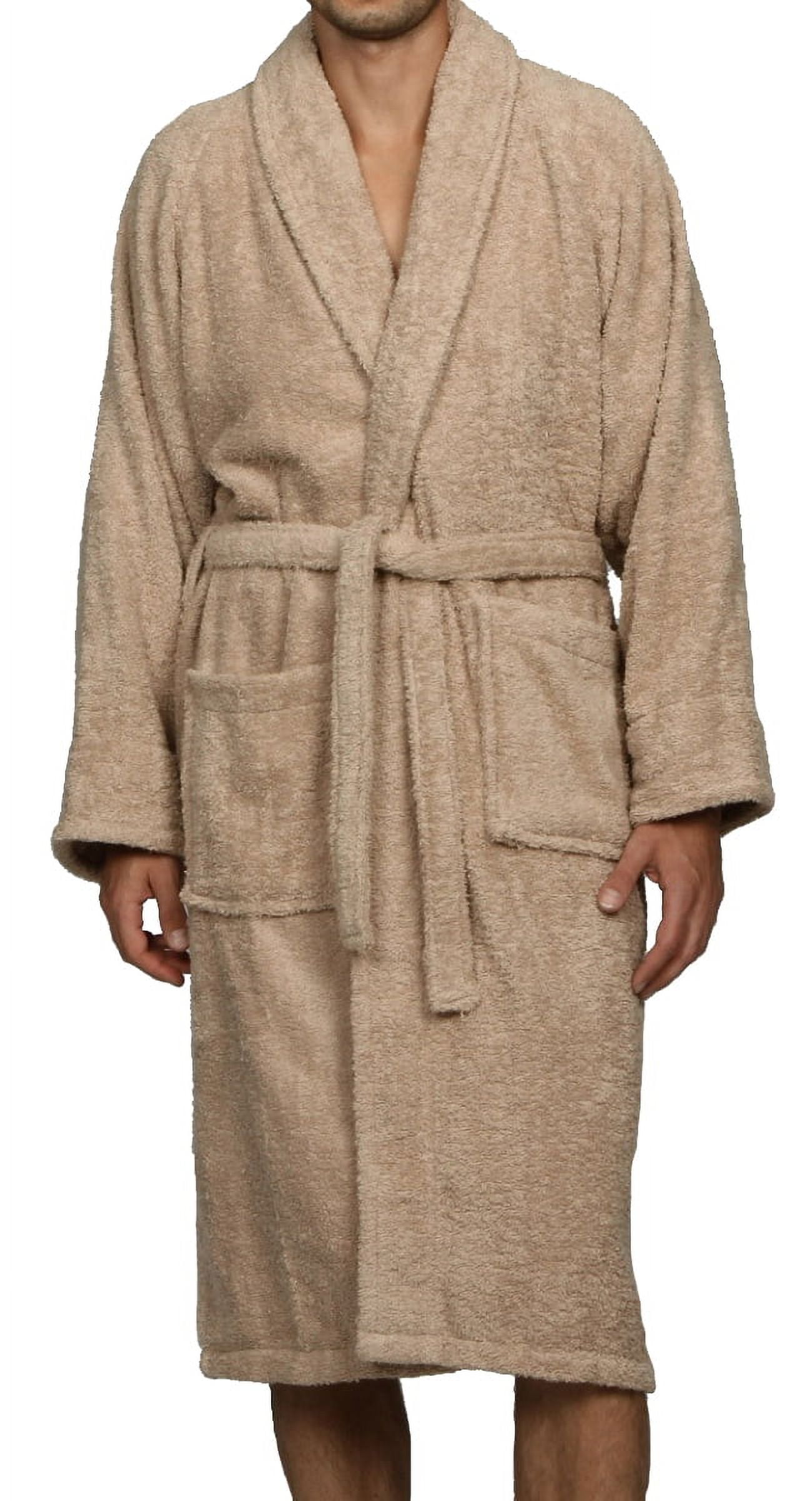 Long-Staple Combed Cotton Terry Unisex Adult Bathrobe by Blue Nile ...