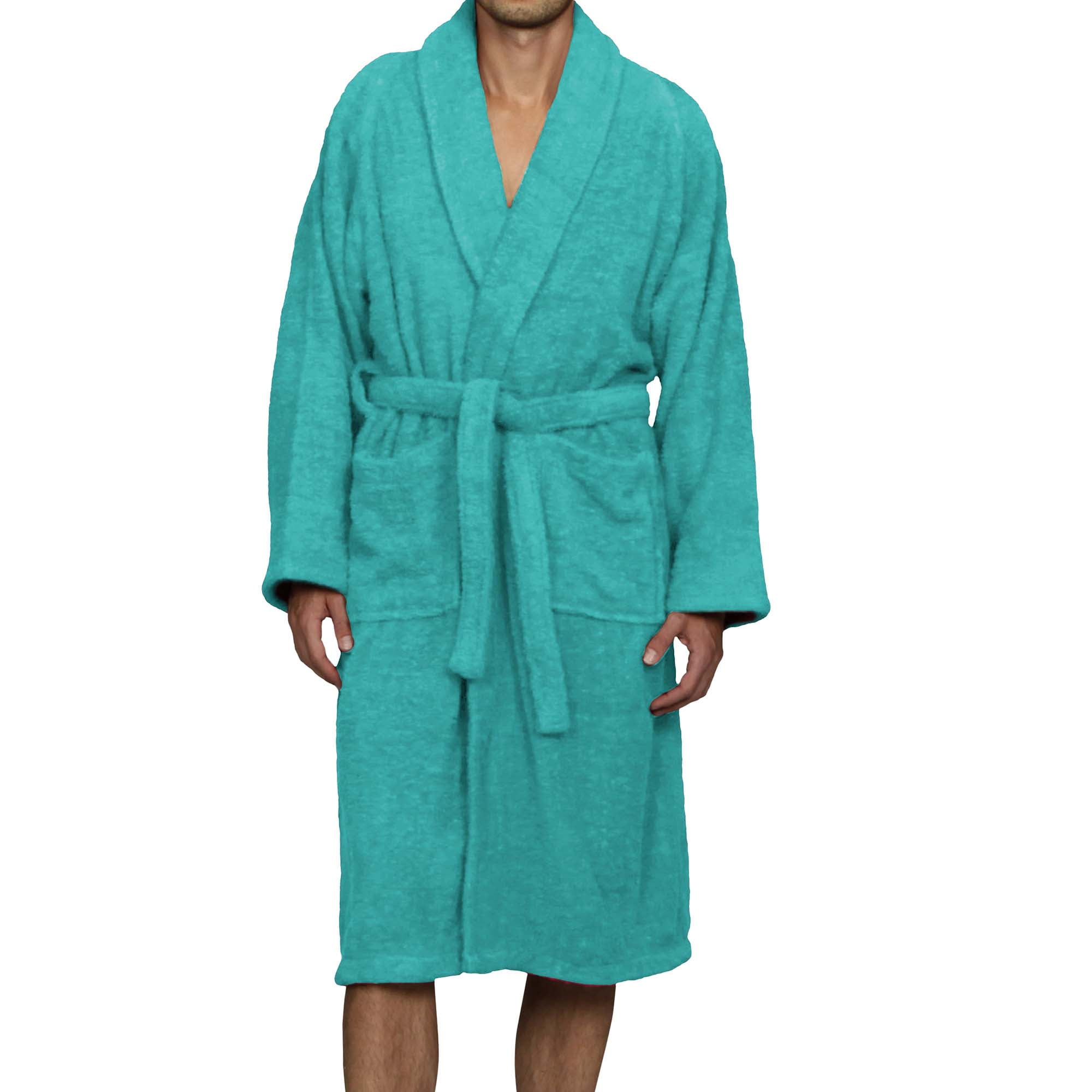BNM Terry Cotton Adult Unisex Bathrobe, Extra Large, Teal - Walmart.com