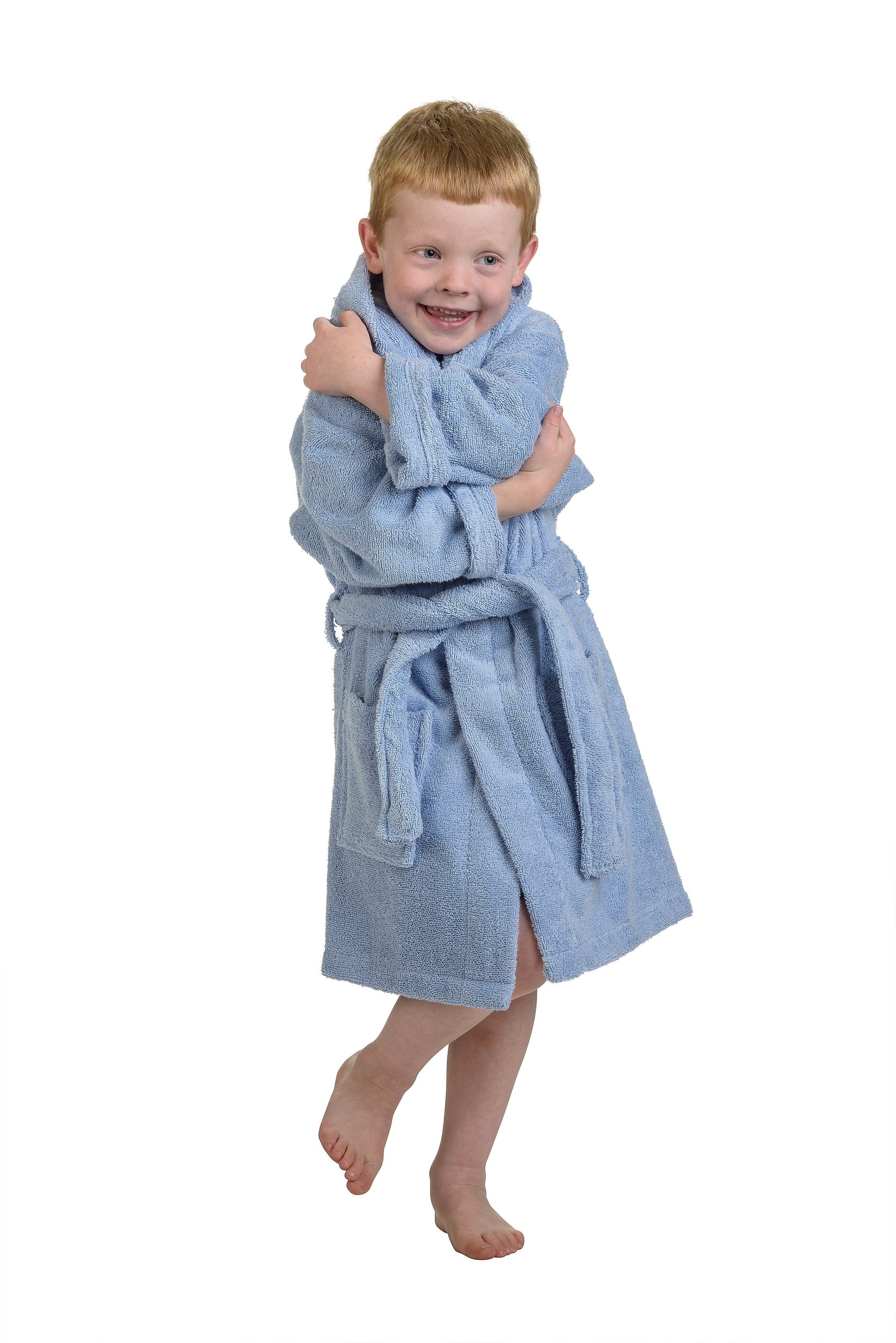 BNM Terry Cotton Kids Unisex Bathrobe, Blue, Small/ Medium - Walmart.com