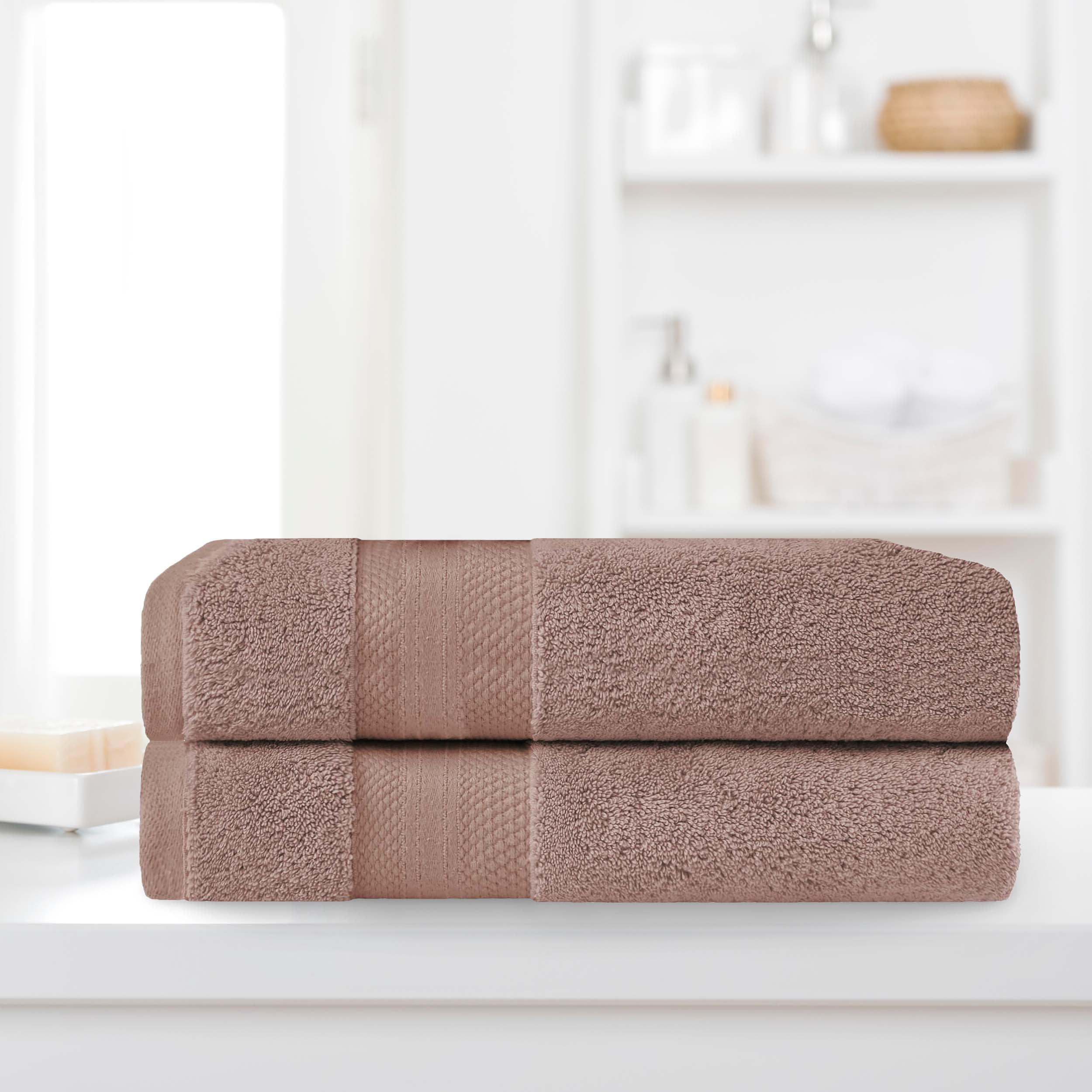 BNM Turkish Cotton Heavyweight Bath Sheet Set, Taupe - Walmart.com