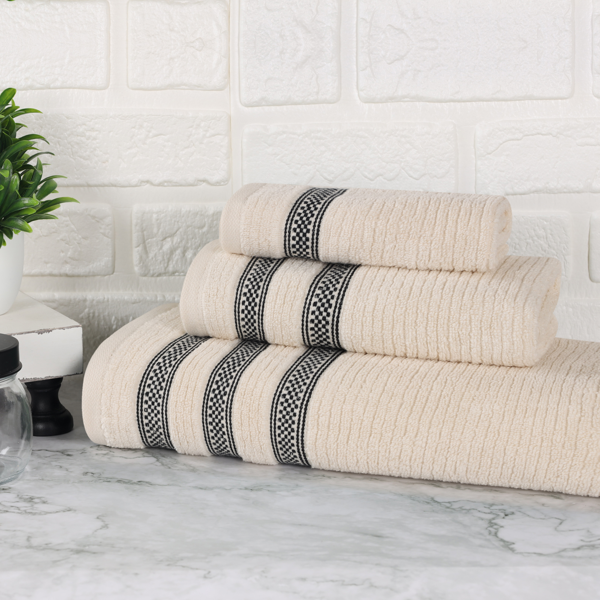 Cascade Beige 3PC Towel Set - Walmart.com