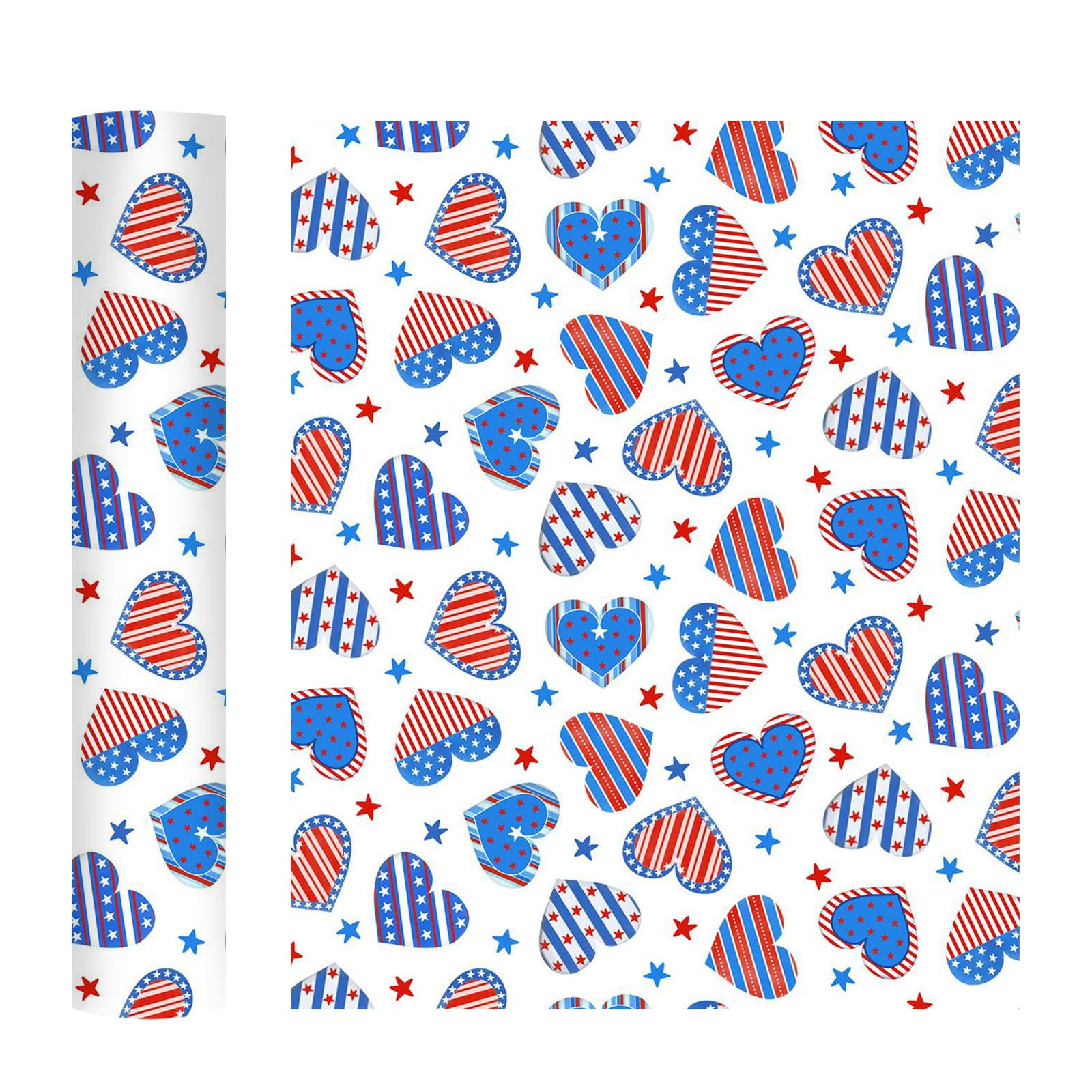 BNNG 1 PCS Patriotic Heat Transfer Vinyl 4th of July Iron on Vinyl Red ...