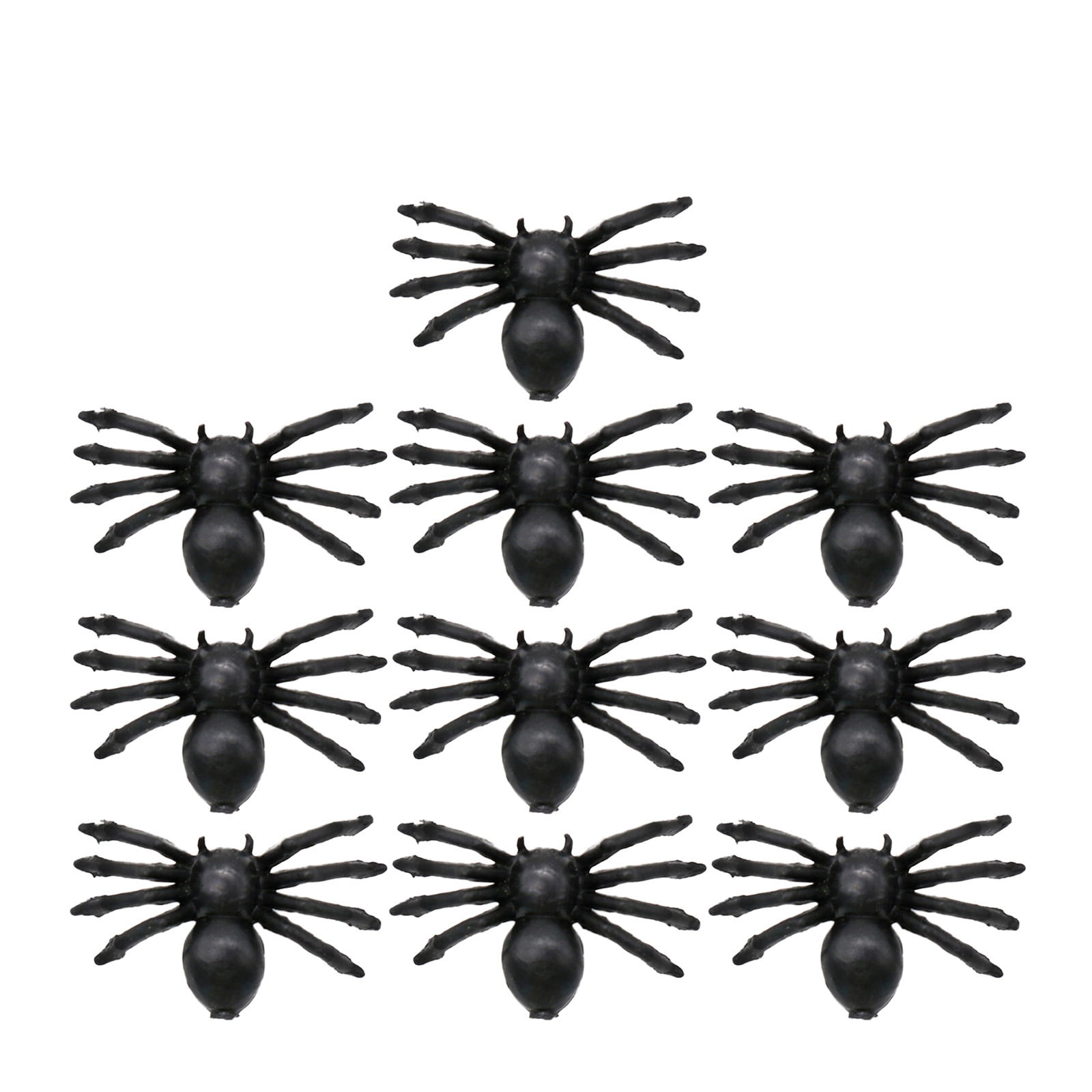 BNNG 10PCS Mini Plastic Spiders Halloween Simulated Spiders Black and ...