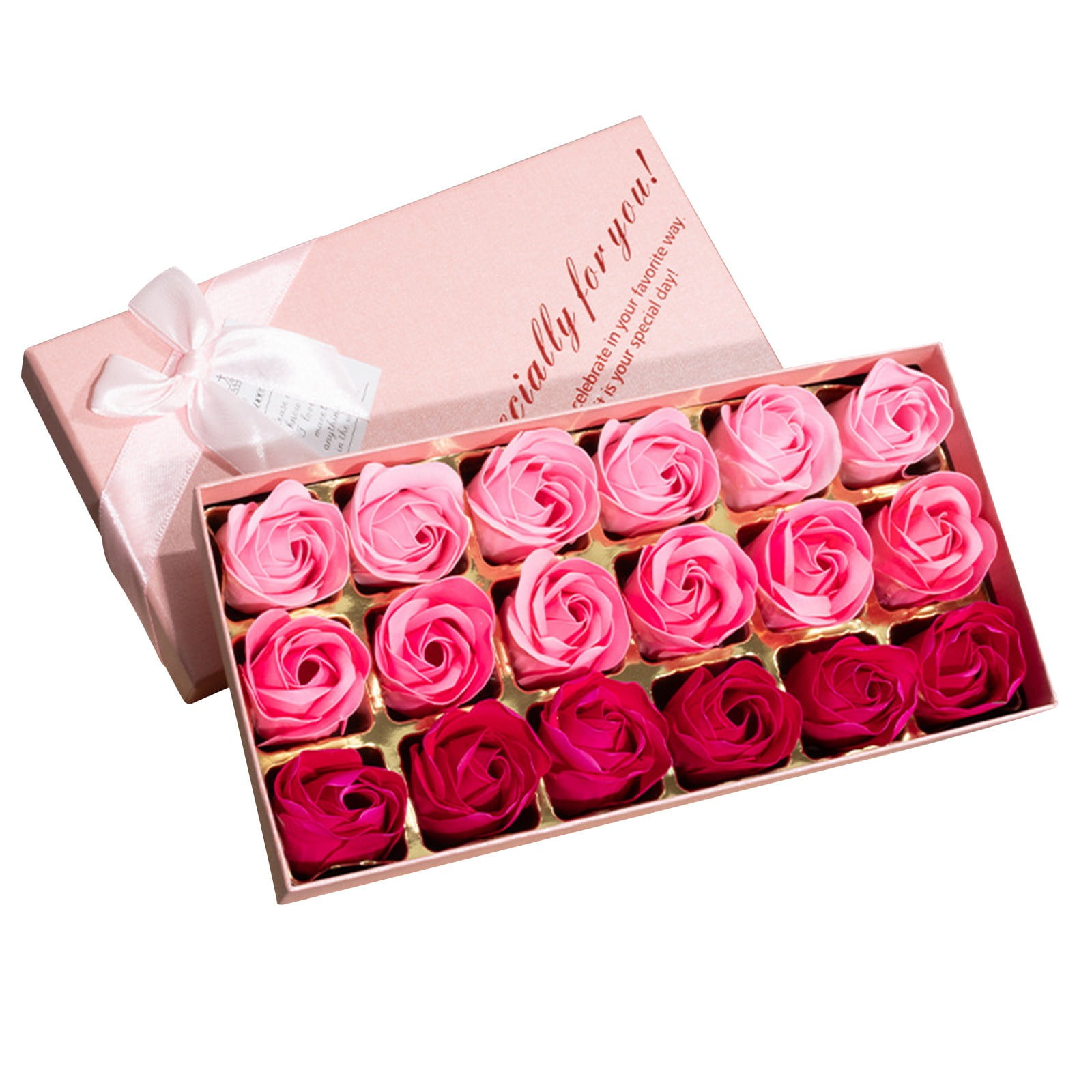 BNNG ‌18-Piece Rose Scented Soap Set‌ ‌Floral Bath Bomb Gift Box ...