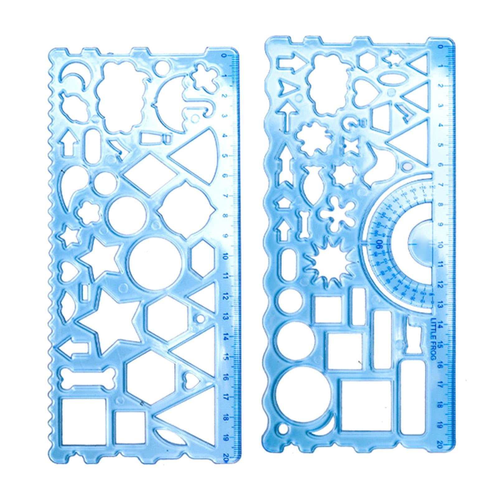 BNNG 2 Pcs Geometric Drawings Templates, Multi-Shaped Drafting Stencils ...
