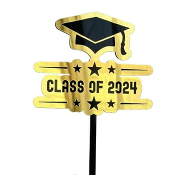 Walmart Exclusive Black Mini Grad Cap Edible Cake Topper with Sign and ...