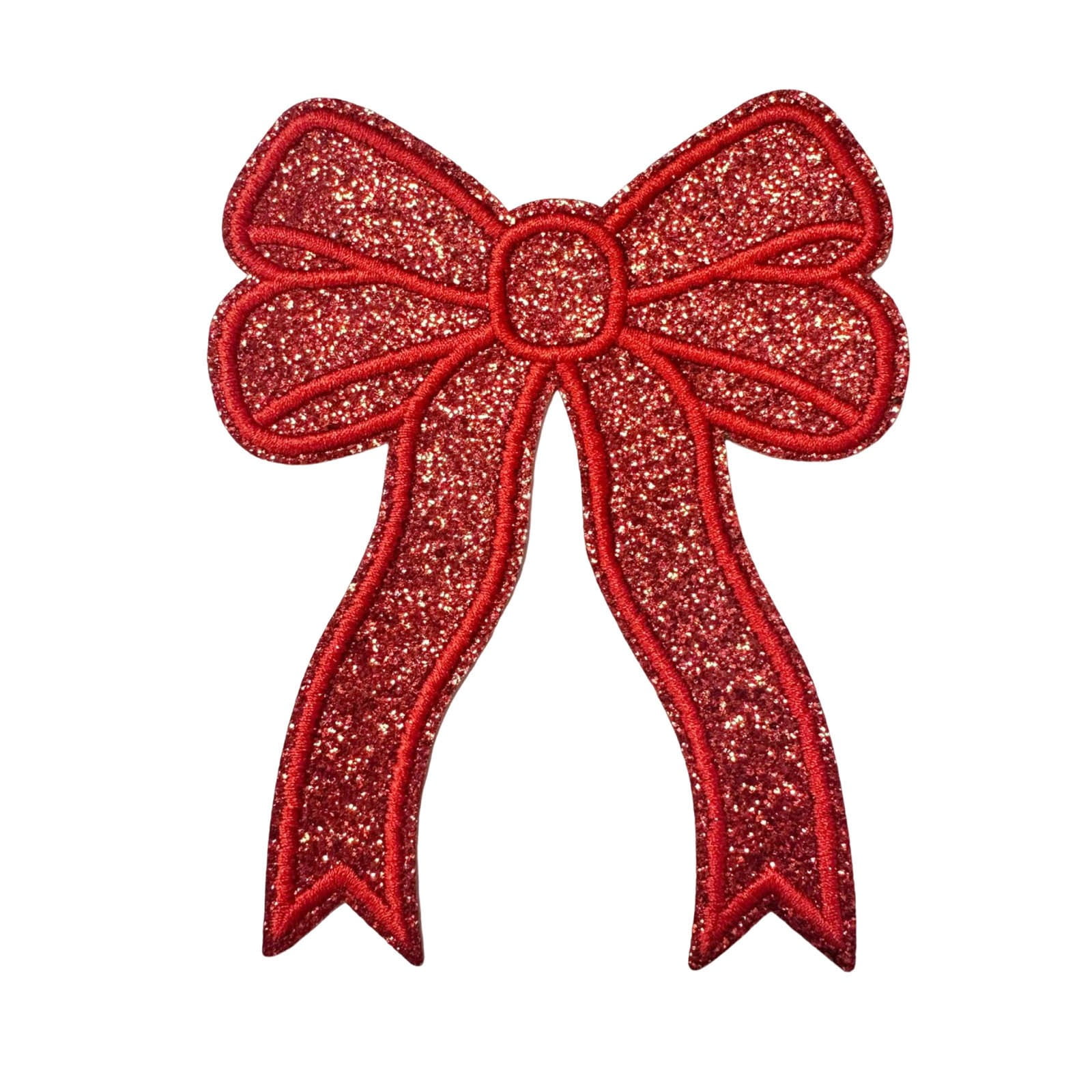 BNNG 3D Glitter Bow Embroidery Applique Patch (6 x 4.7 inch) - Washable ...