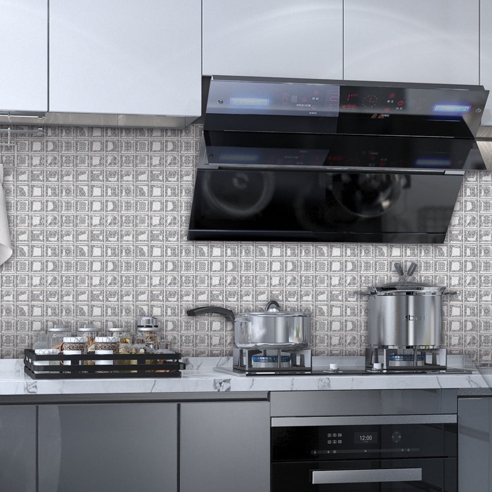 BNNG 3D Waterproof Tile Sticker Set for Kitchen Backsplash - 10-Pack ...