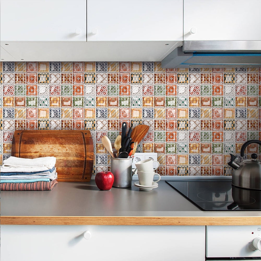 BNNG 3D Waterproof Tile Sticker Set for Kitchen Backsplash - 10-Pack ...