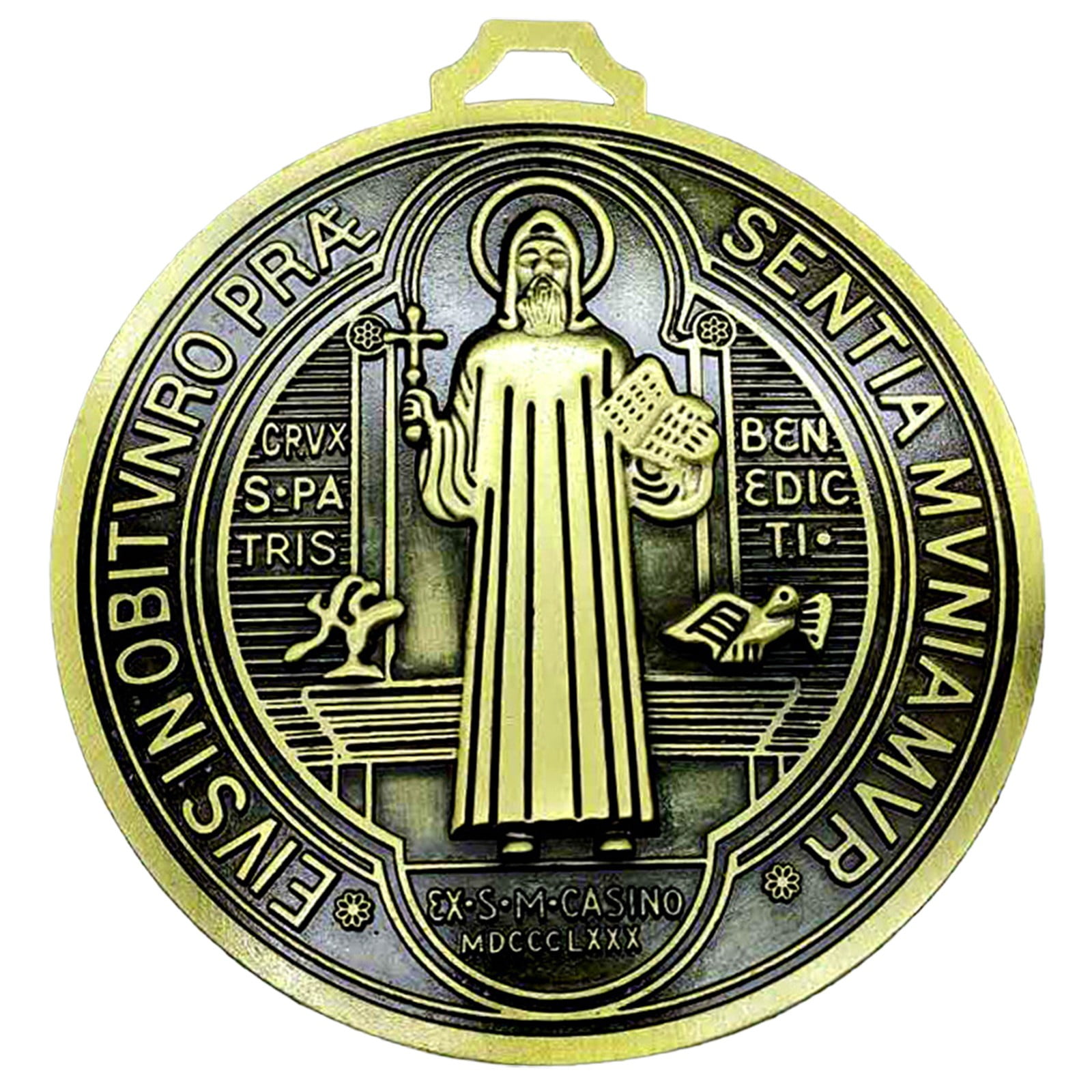 BNNG 5 Inch St Benedict Medals Extra Large Metal Saint Pendant ...