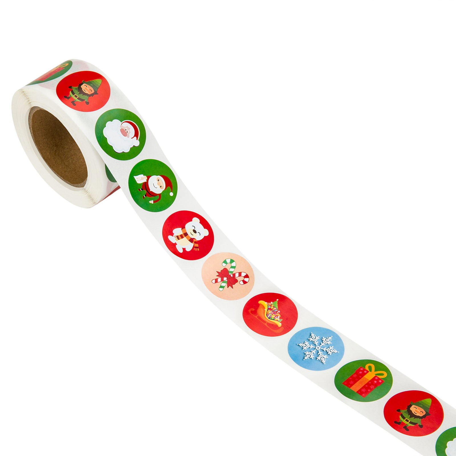 BNNG 500 PCS Christmas Stickers Labels Roll, Self-Adhesive Christmas ...