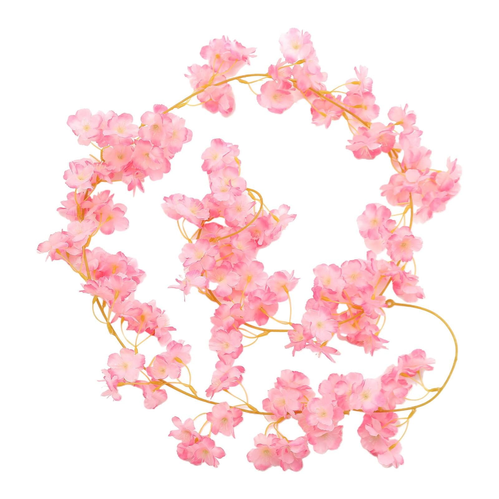 BNNG 6 Ft Leaf Ribbon, Artificial Cherry Blossom Vines Leaves String ...