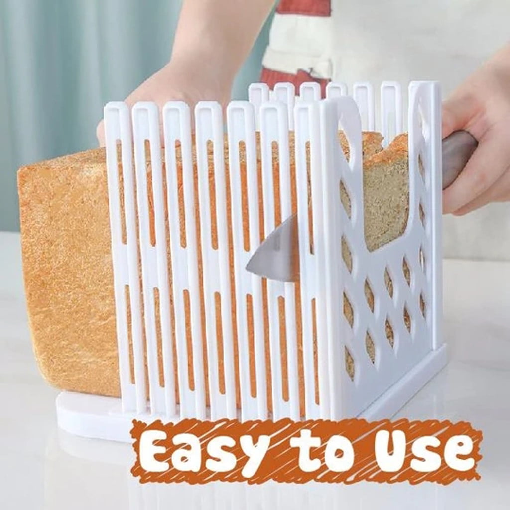 BNNG Bread Slicer for Homemade Bread, Plastic Bread Cutter Manual ...