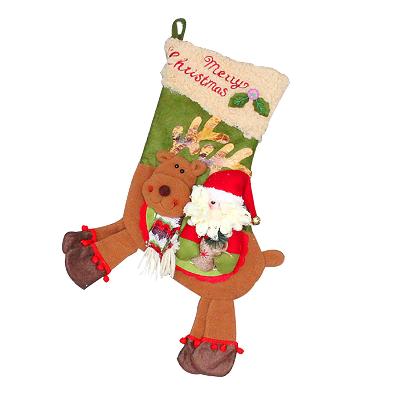 BNNG Candy-Filled Reindeer Stockings Holiday Candy Sock Ornaments ...