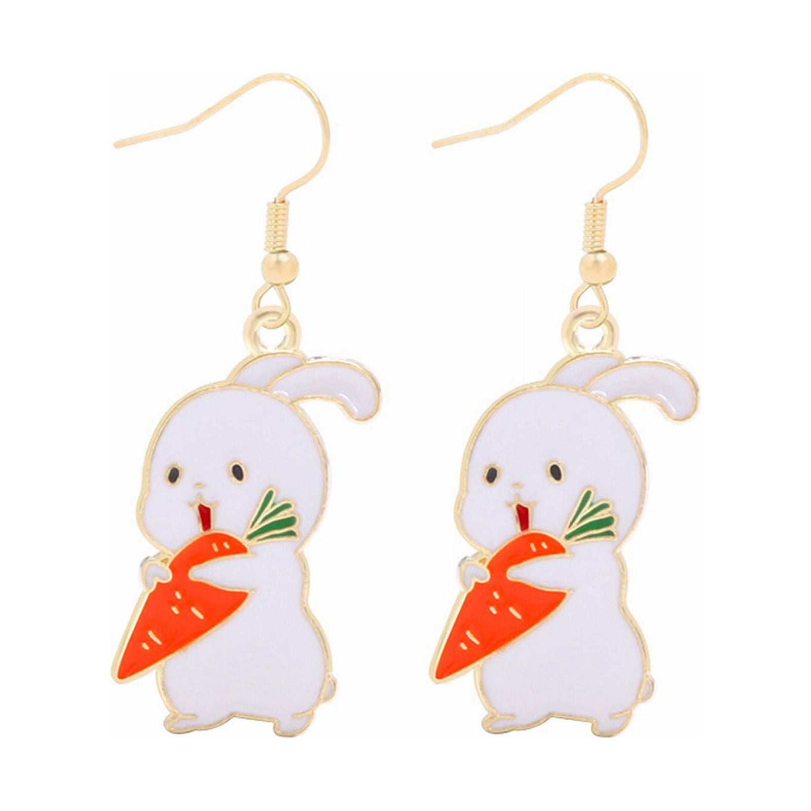 BNNG Cartoon Cute Bunny Dangling Rabbit Earrings Happy Easter Egg ...