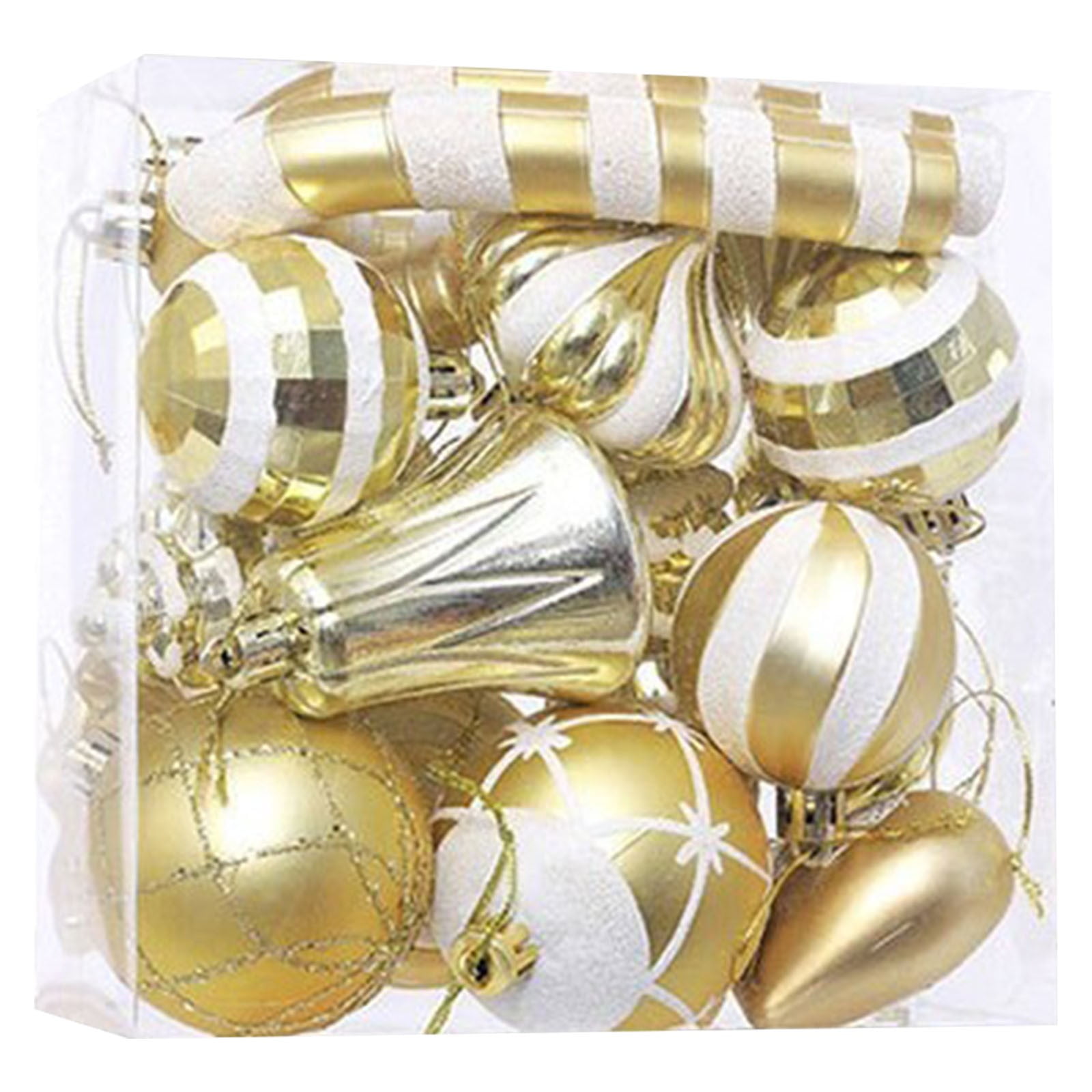 BNNG Christmas Ornaments Set, Shatterproof Plastic Balls Baubles Decor ...