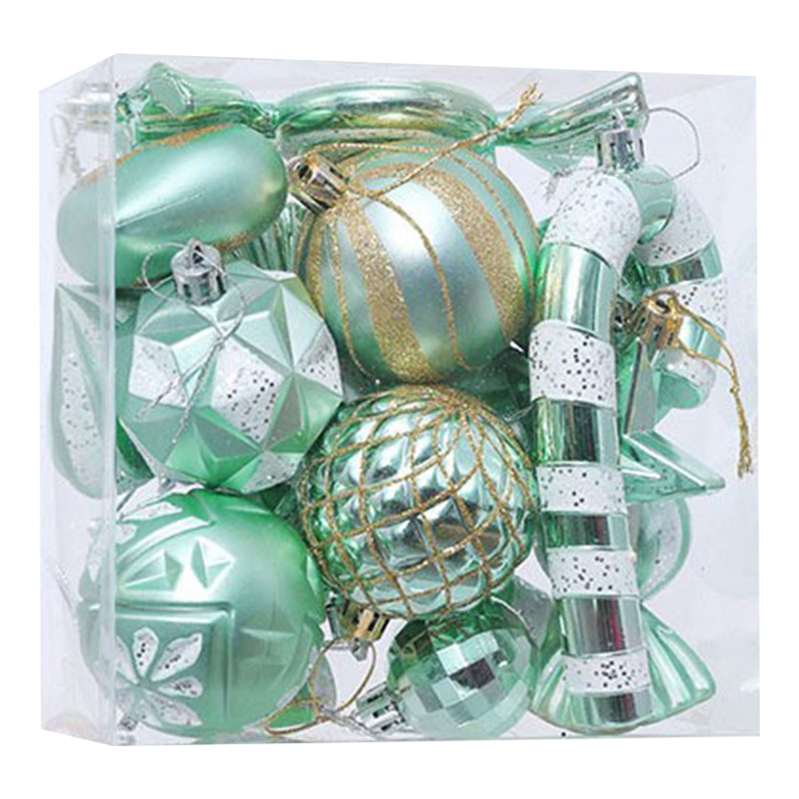 BNNG Christmas Ornaments Set, Shatterproof Plastic Balls Baubles Decor ...
