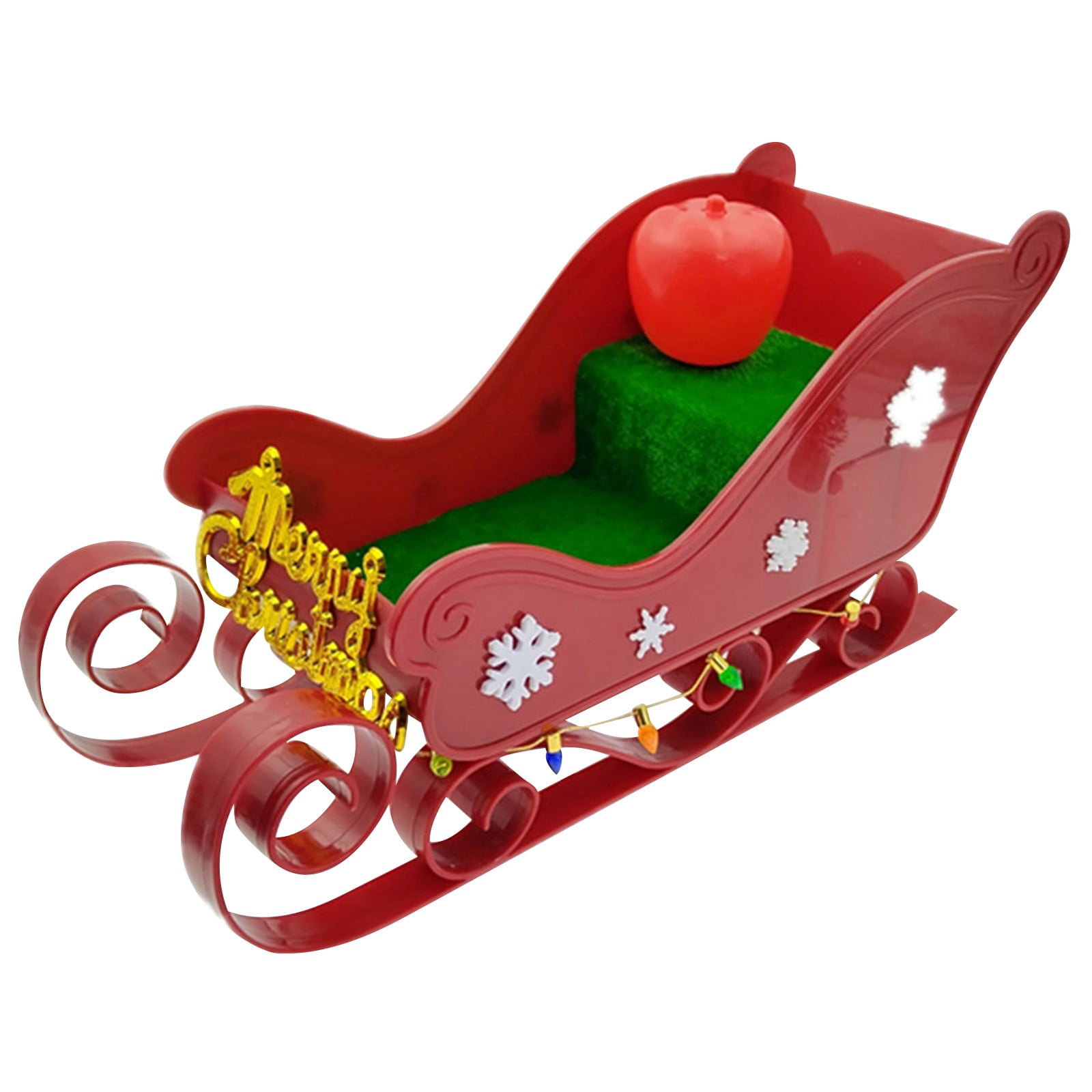 BNNG Christmas Sleigh Candy Bowl, Small Plastic Sleigh Ornament for ...