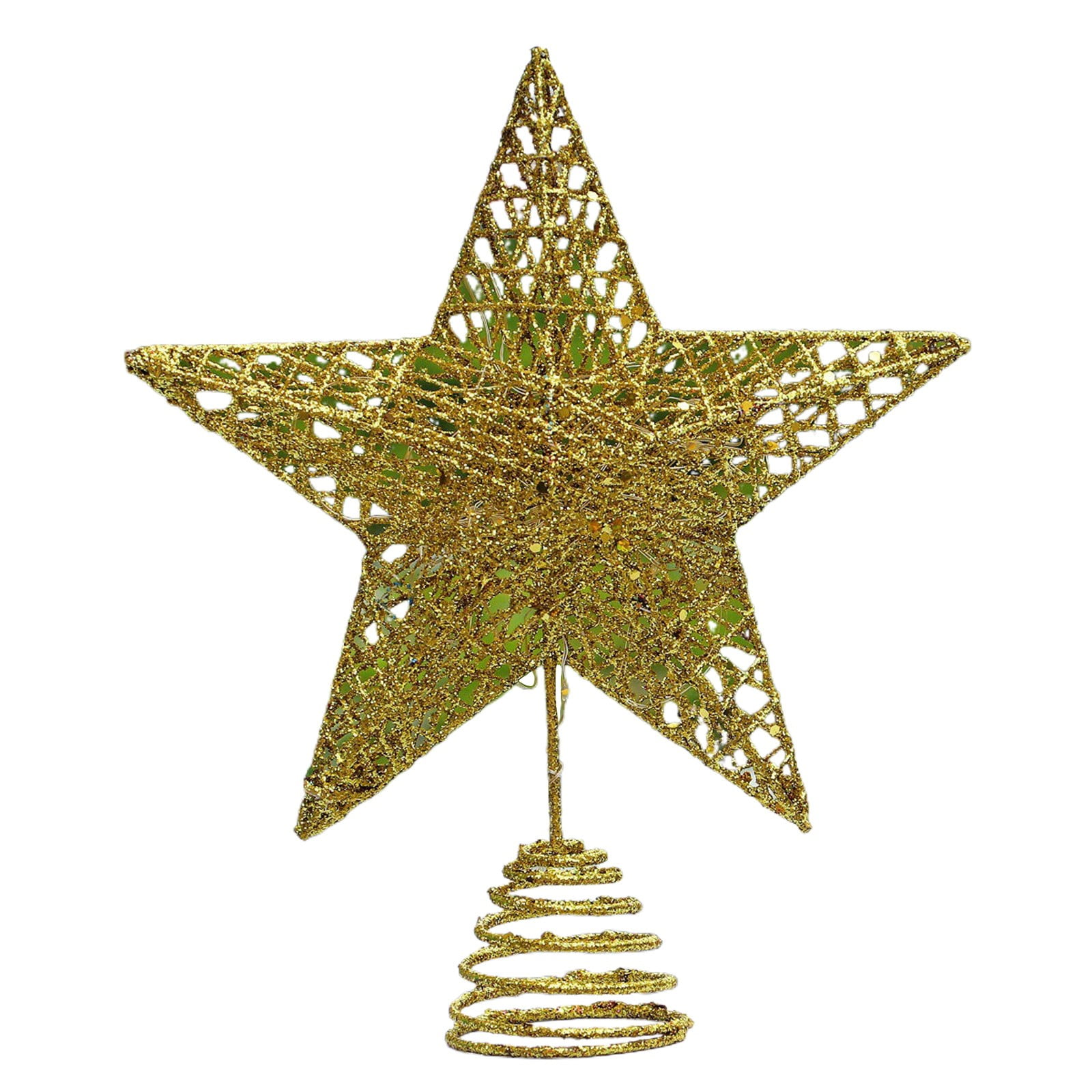 BNNG Christmas Star Tree Topper Glittering Christmas Tree Ornaments ...