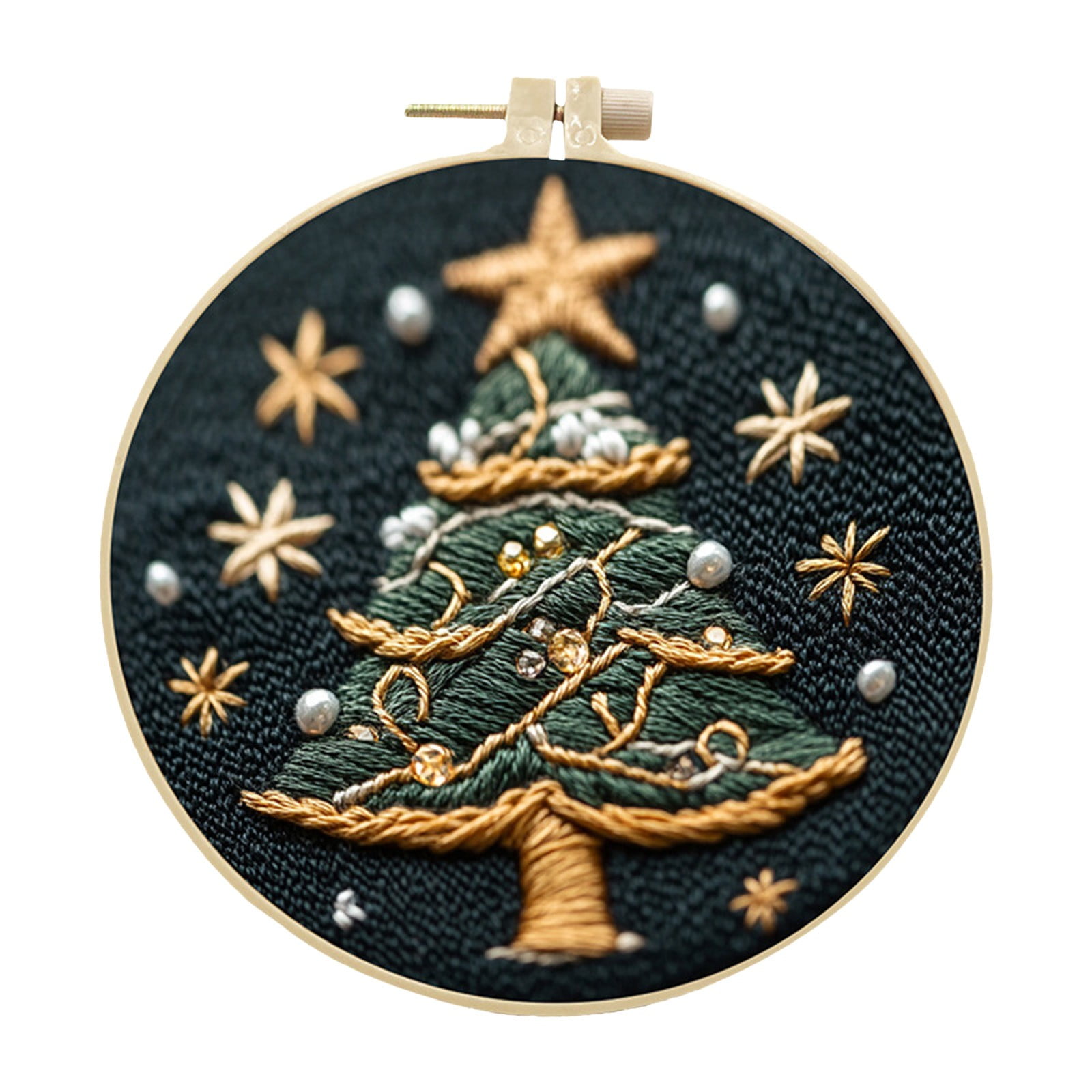 BNNG Christmas Tree Embroidery Kit Merry Christmas Stamped Cross Stitch ...