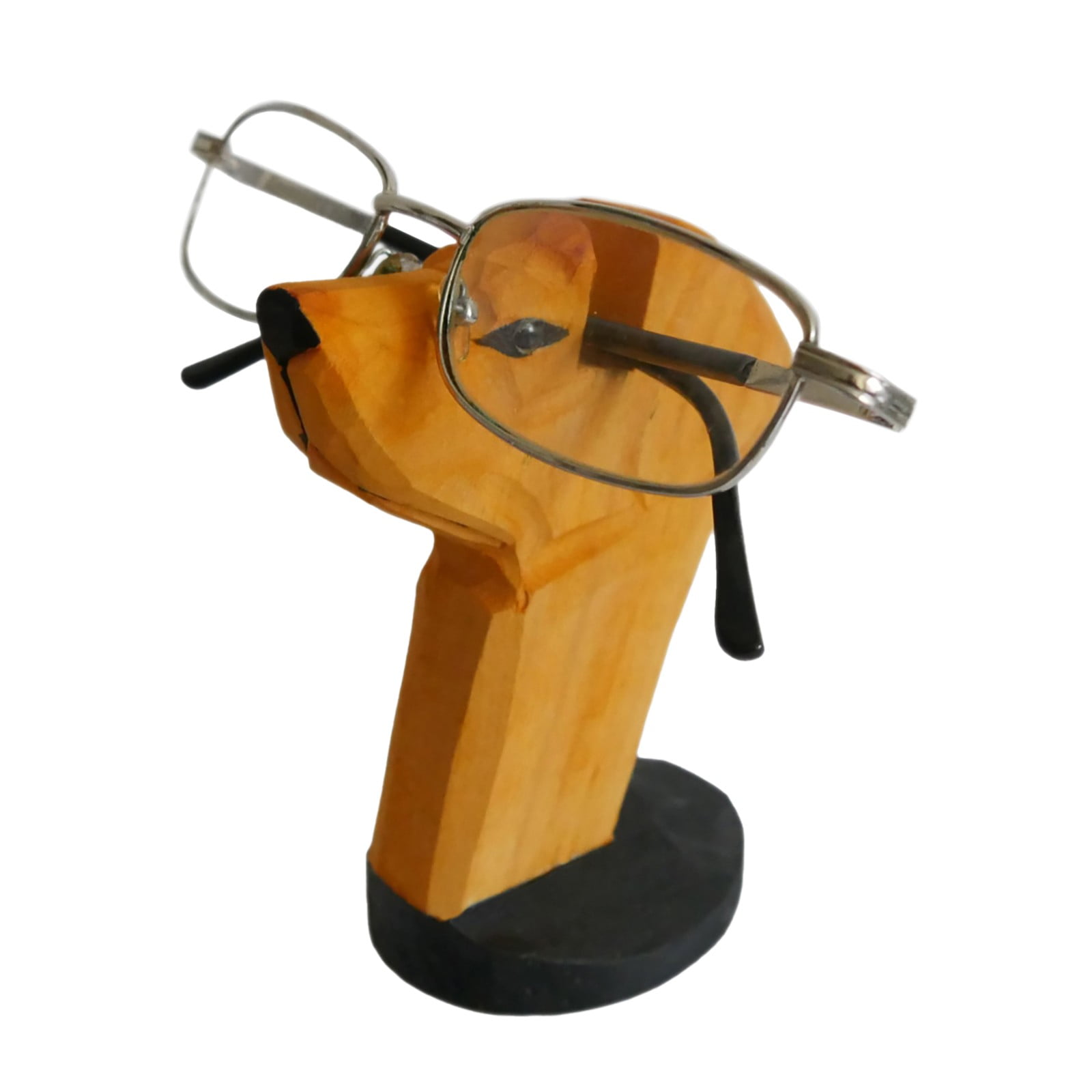 BNNG Creative Wood Hand Carved Eyeglass Holder Handmade Nose Stand for ...